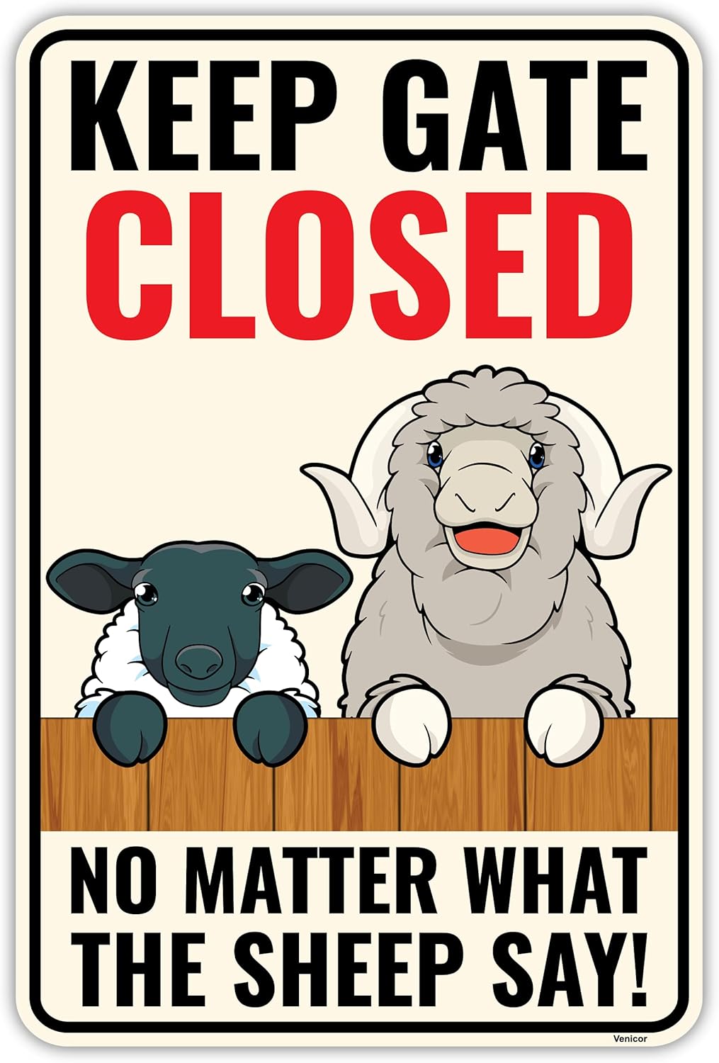 Amazon.com: Venicor Sheep Sign Decor - 9 x 14 Inches - Aluminum - Sheep ...