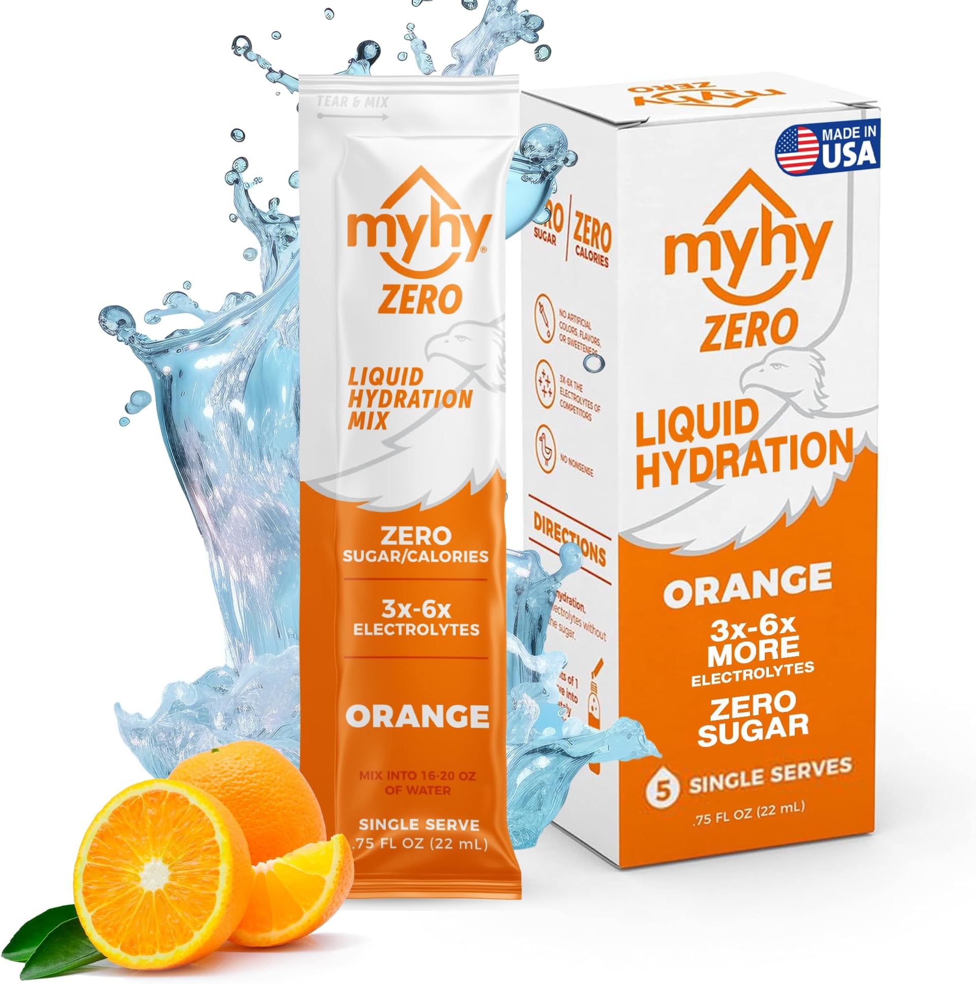 Amazon.com: MyHy Zero Sugar Free Liquid Hydration Packets, Electrolyte ...