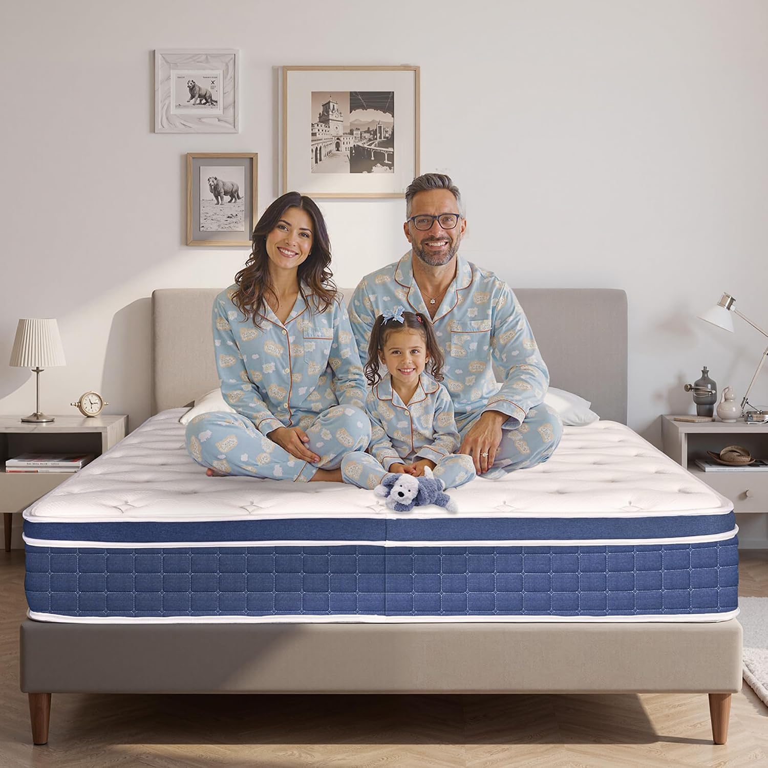 Amazon.com: Full Mattress 14 Inch, Memory Foam Hybrid Mattress in A Box ...