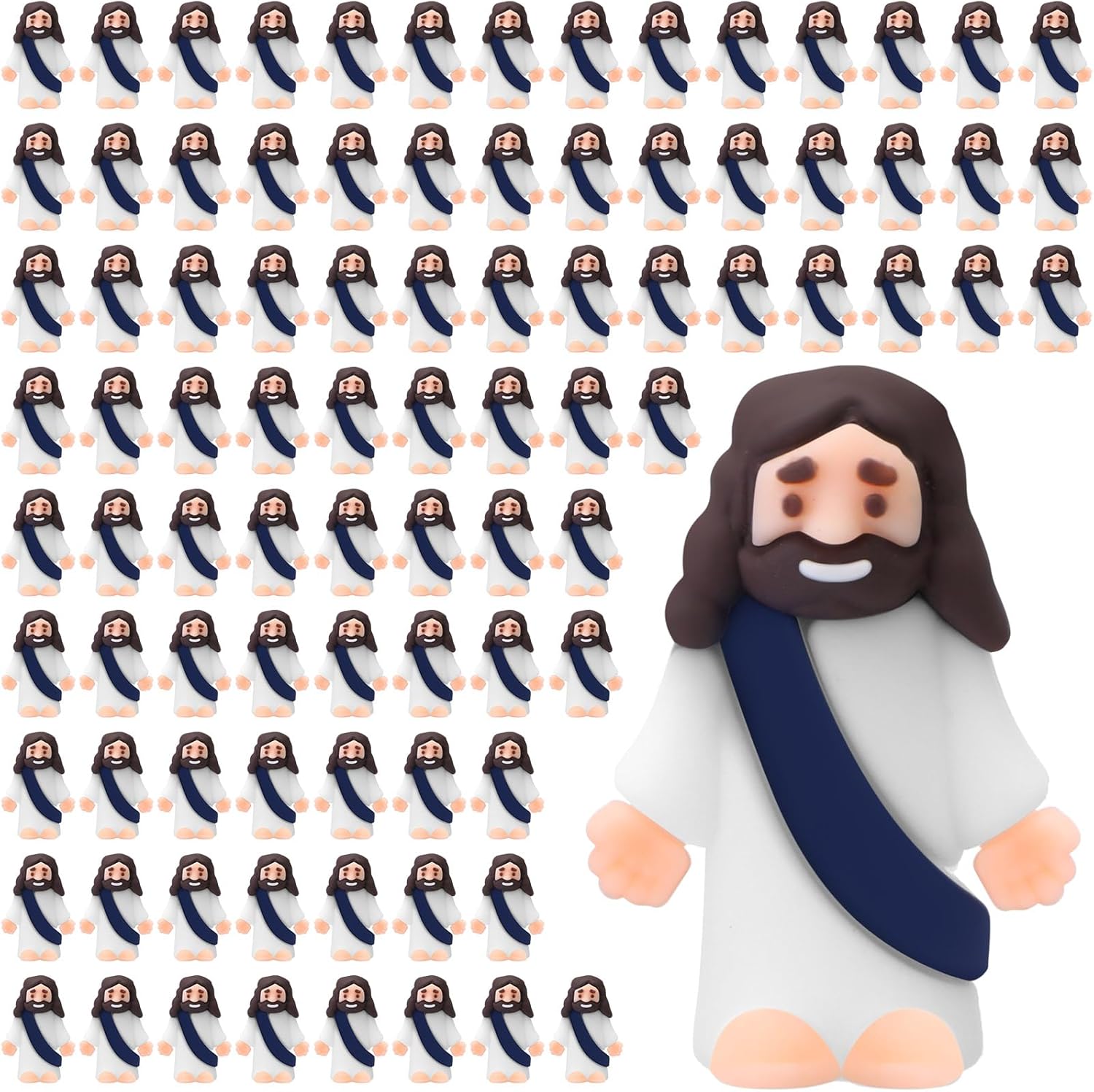Amazon.com: Bememo 100 Pcs Jesus Toys Original Design Mini Rubber ...