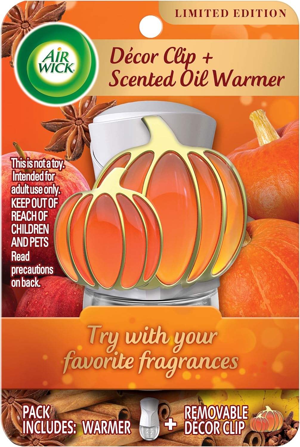 Amazon.com: Air Wick Plug in Scented Oil Pumpkin Gadget, Fall Décor ...