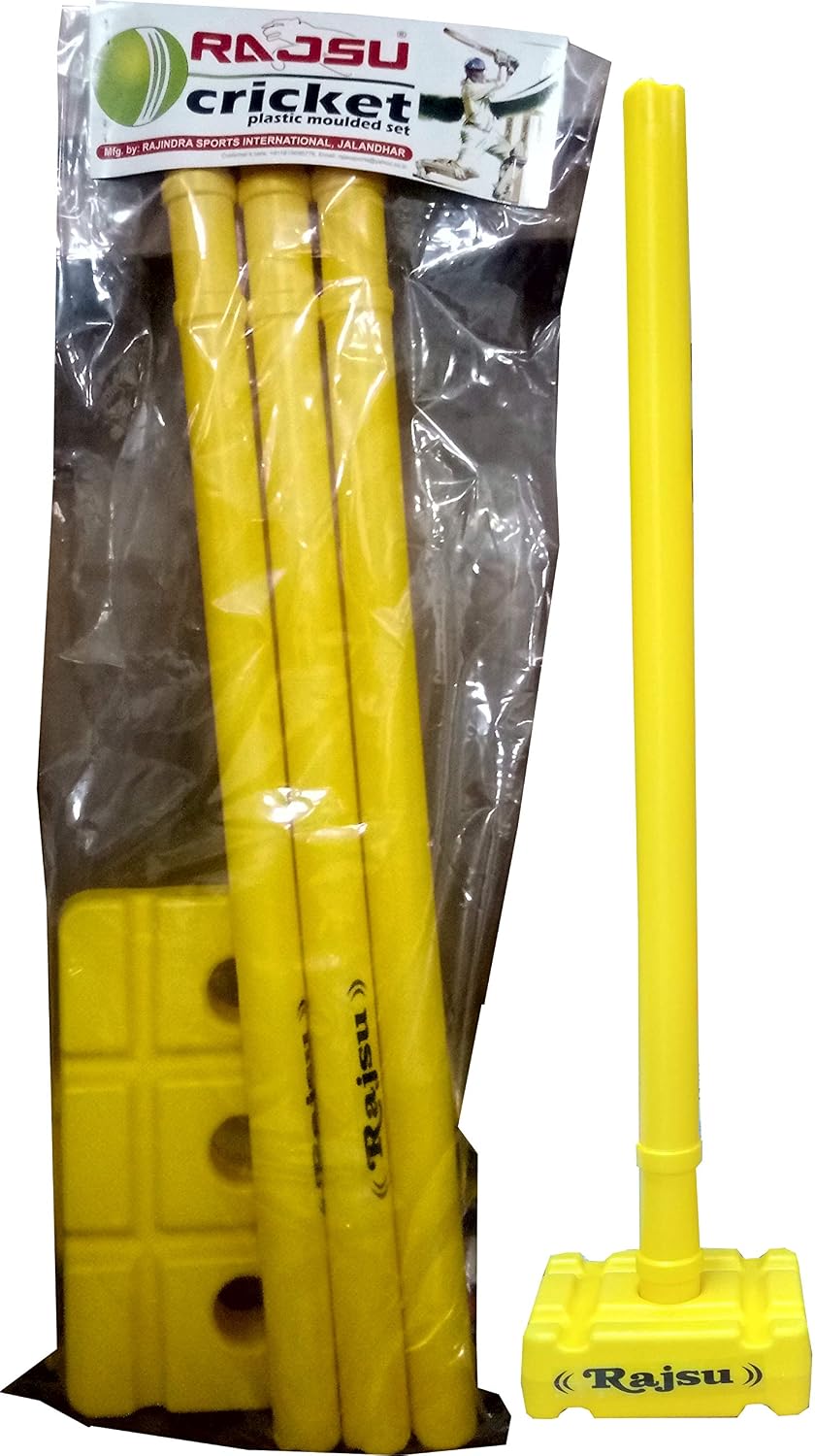 RAJSU Cricket Stamp Set Plastic 4 WICKETS, ONE Stand : Amazon.in: Toys ...