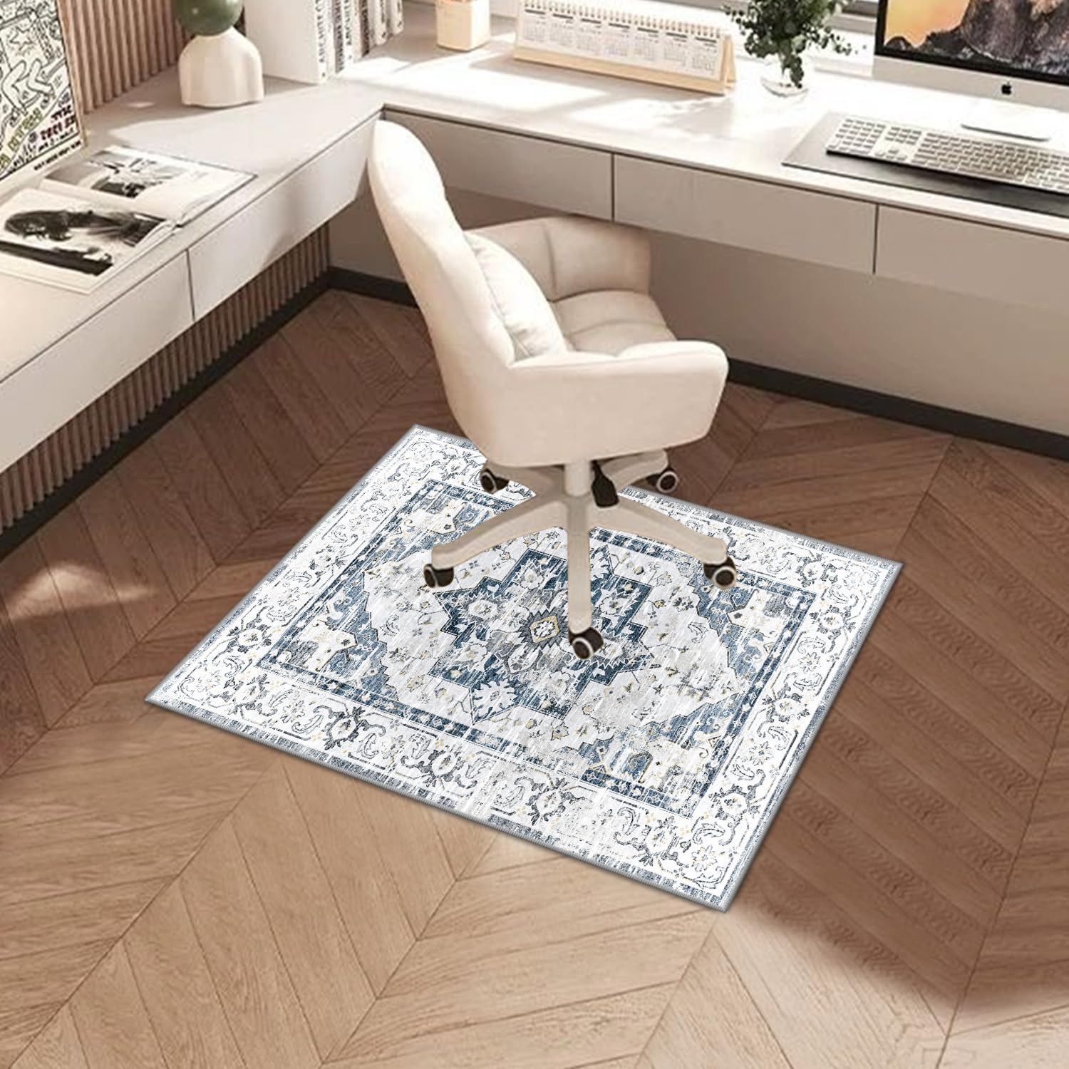 WTHYGB Office Chair Mat for Hardwood Floor Computer Desk Floor Rug ...