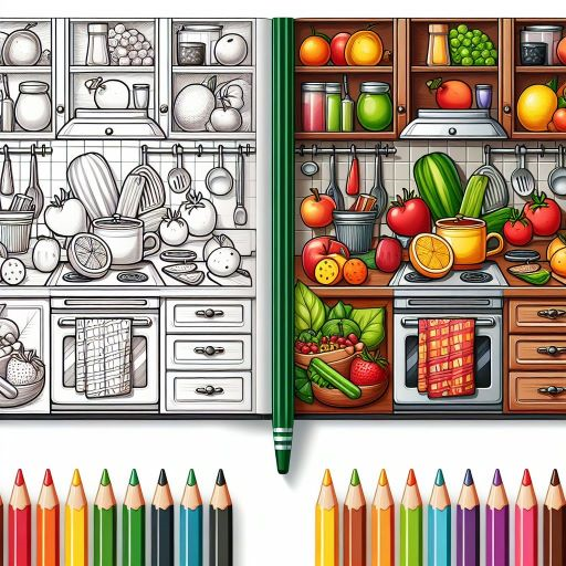 Kitchen Paint by Number - Grownups Paint + Glitter + Crayon Coloring ...