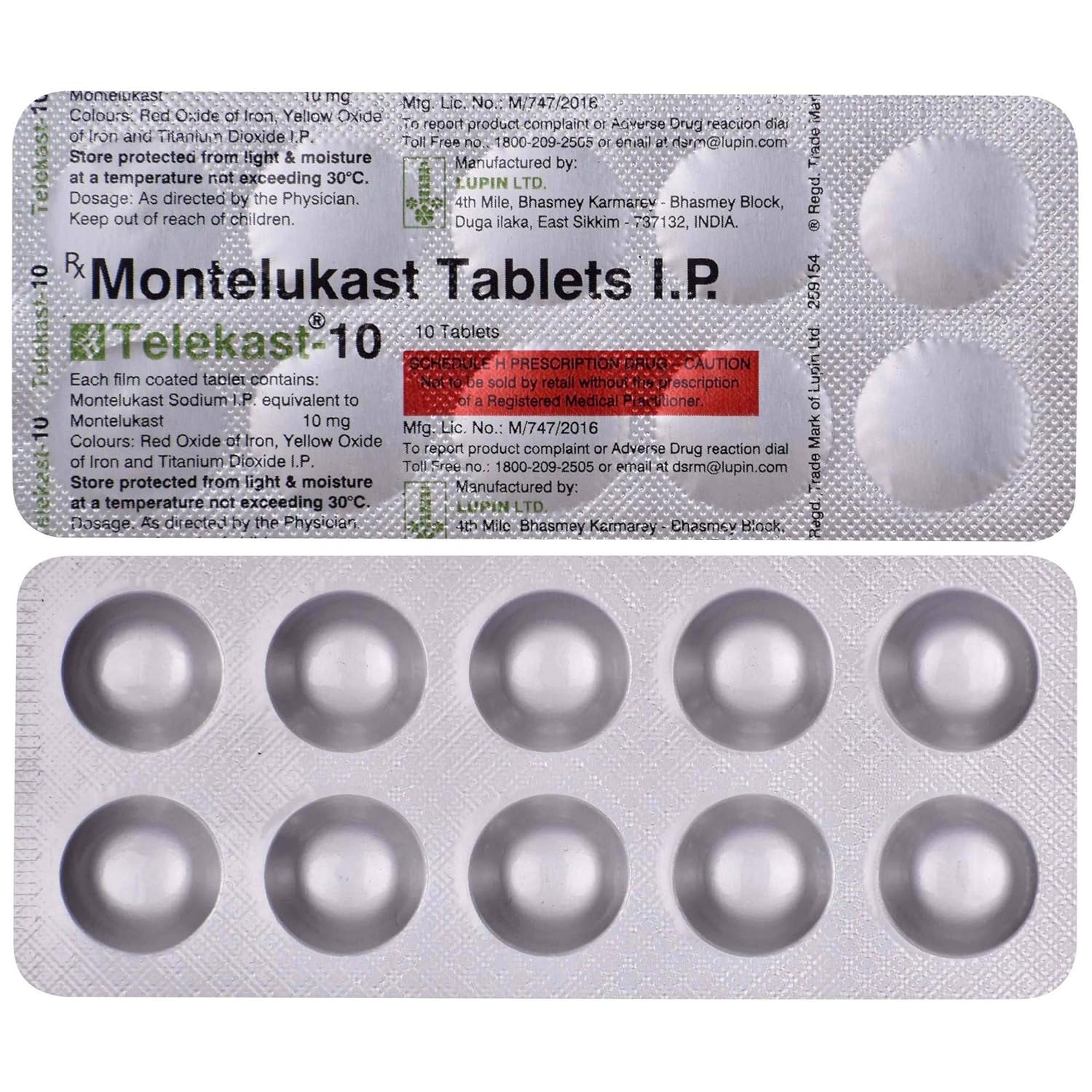 Telekast 10mg - Strip of 10 Tablets : Amazon.in: Health & Personal Care