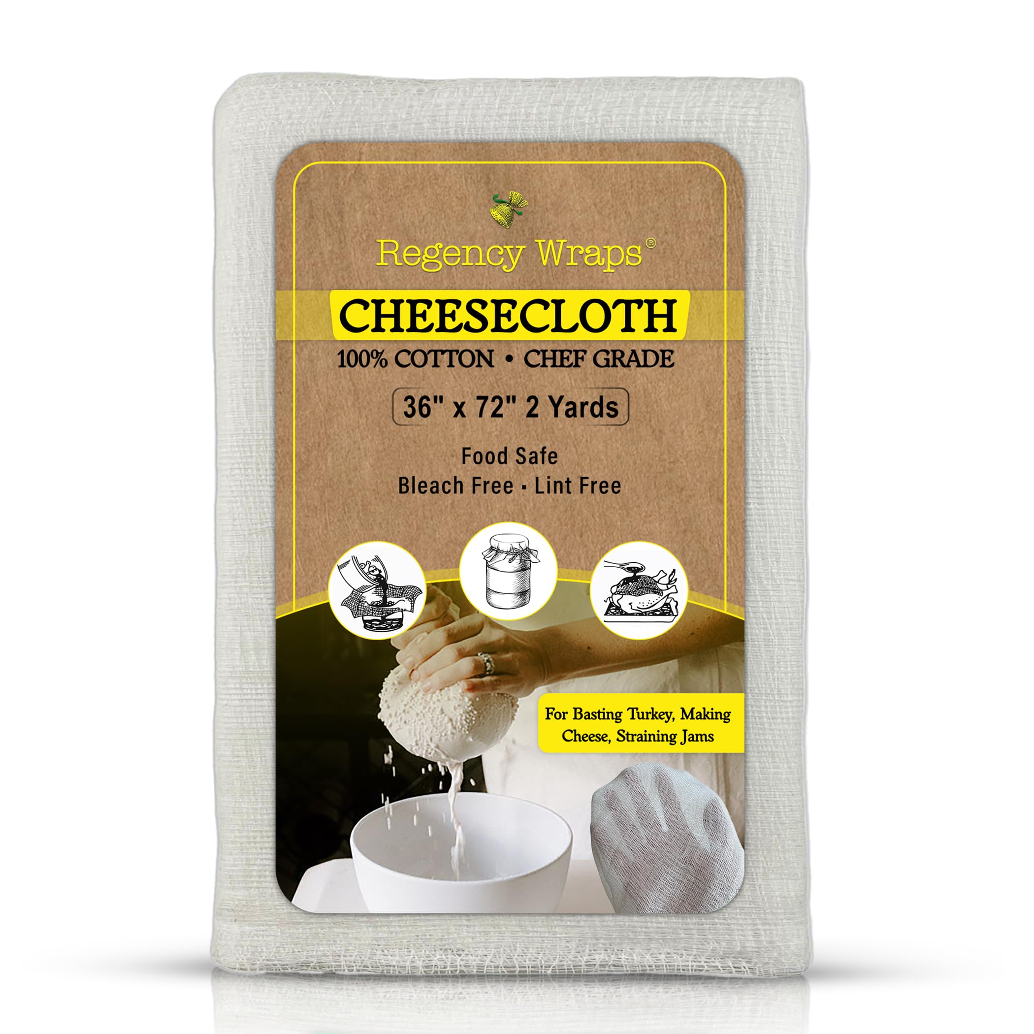 Snapklik.com : Regency Wraps Chef-Grade 100% Cotton Cheese Cloth 36"X72"