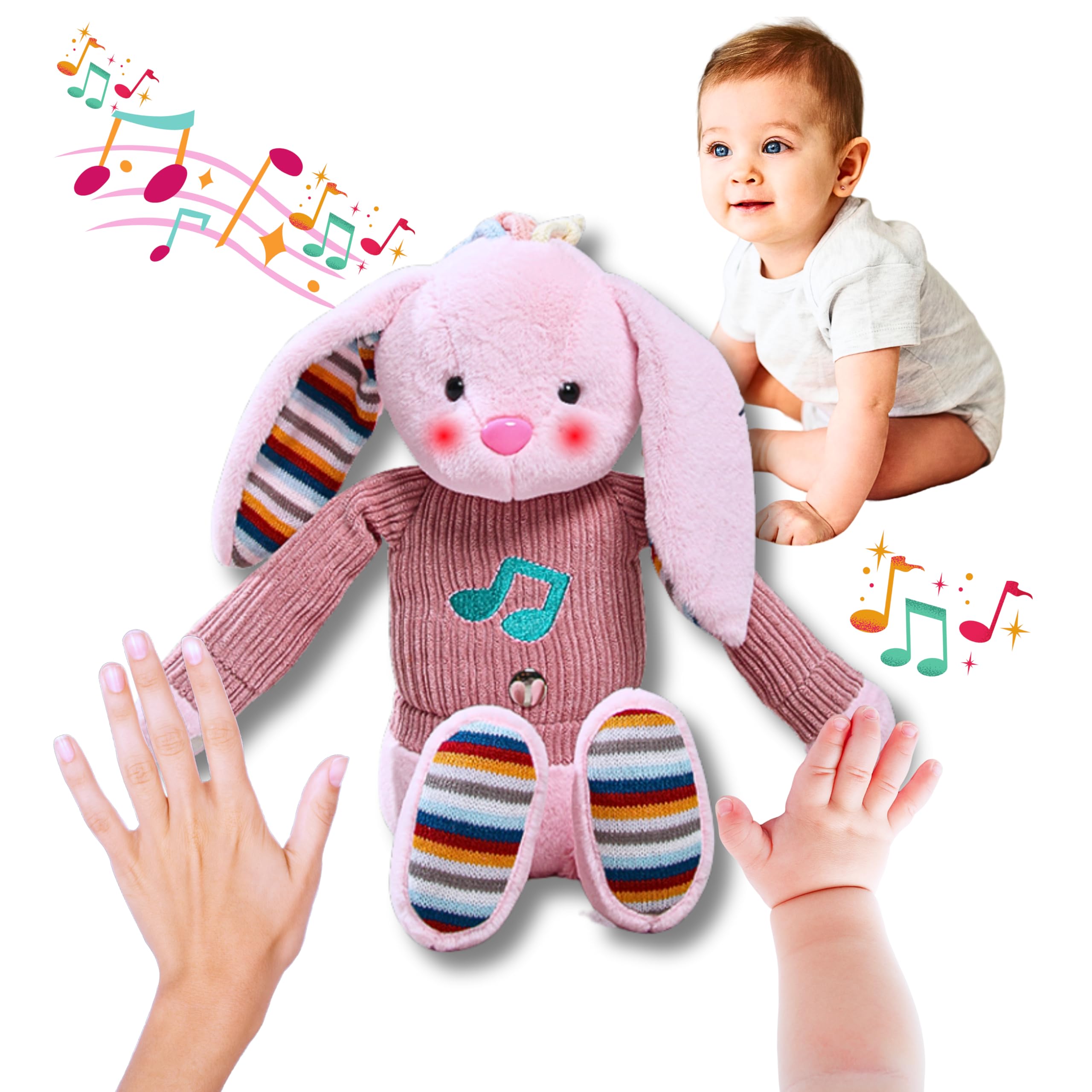 Amazon.com: Lumio Musical Stuffed Animal Plush Toy with Lights & Sounds ...