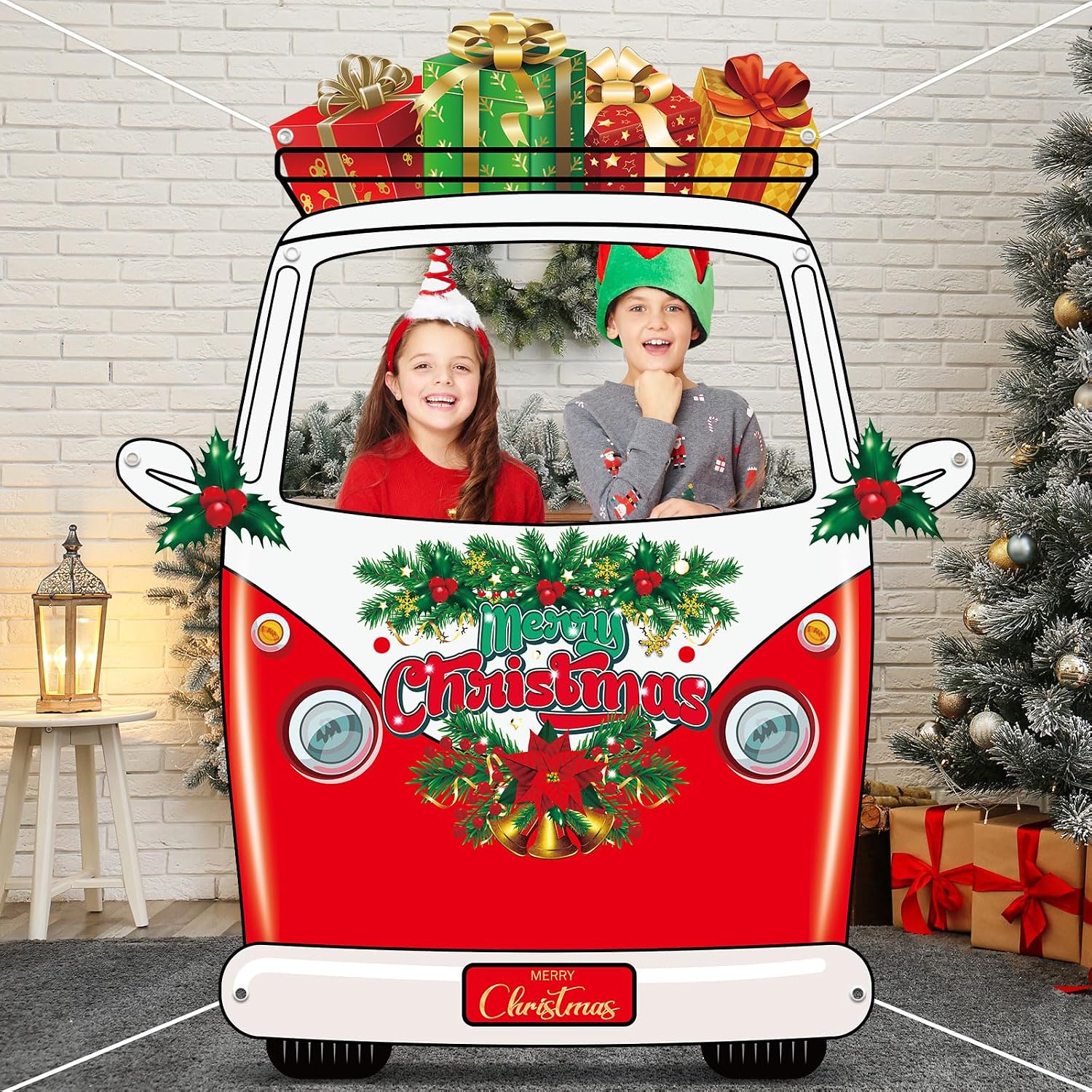 Amazon.com: Christmas Van Photo Prop Decoration Merry Christmas Van ...