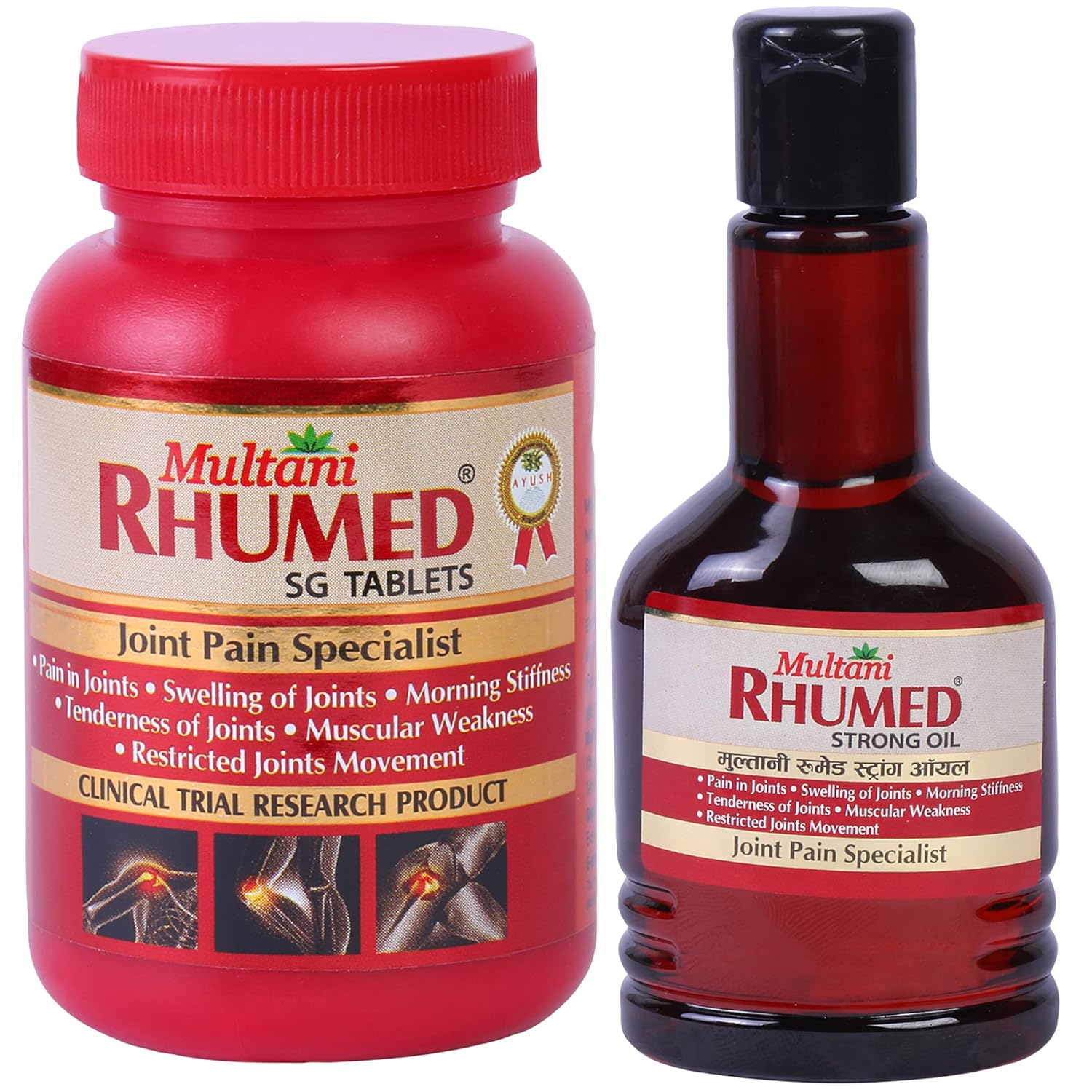 Multani Rhumed SG Tablets - 120 Tablets with Free Rhumed Strong Oil ...
