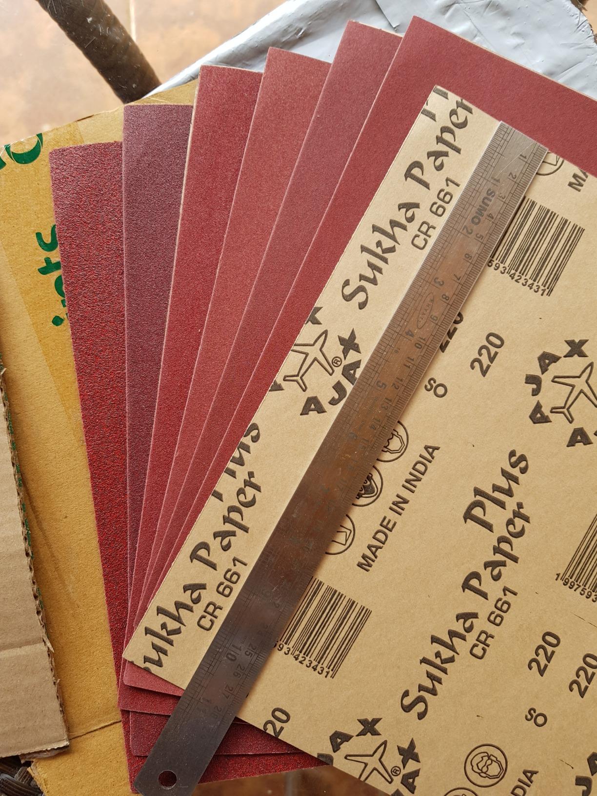 Sukha Alo Sand Paper 80 G; 100 G; 120 G; 150 G; 180 G; 220 G (Red ...