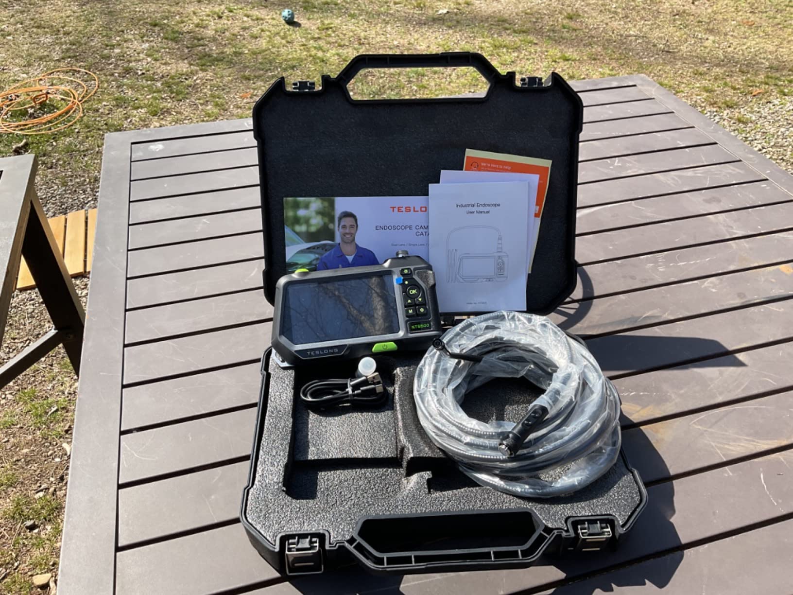 Amazon.com: Dual Lens Endoscope with 360 Degree Rotation Probe, Teslong ...