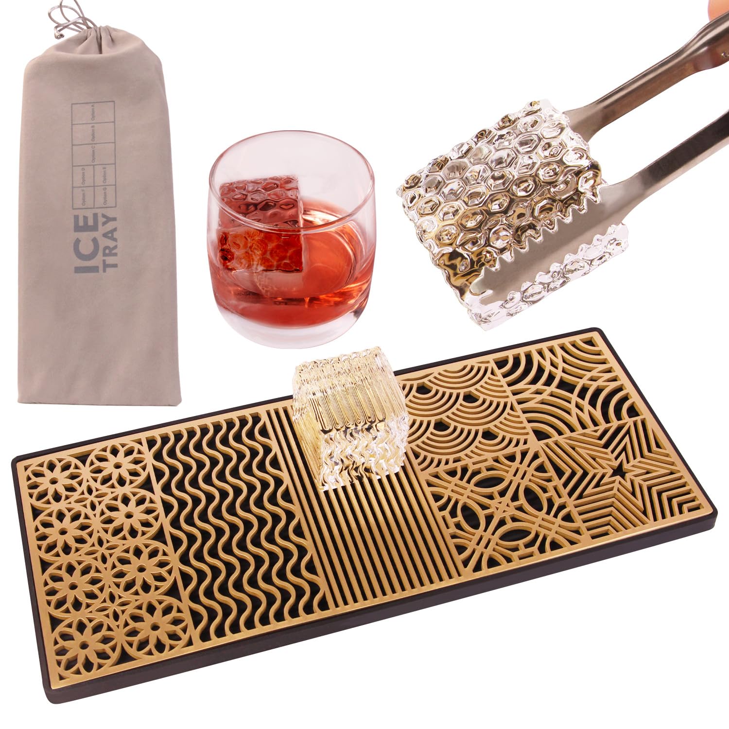 Amazon.com: Ice Press Craft Modern Ice Molds Stamps For Cocktails ...