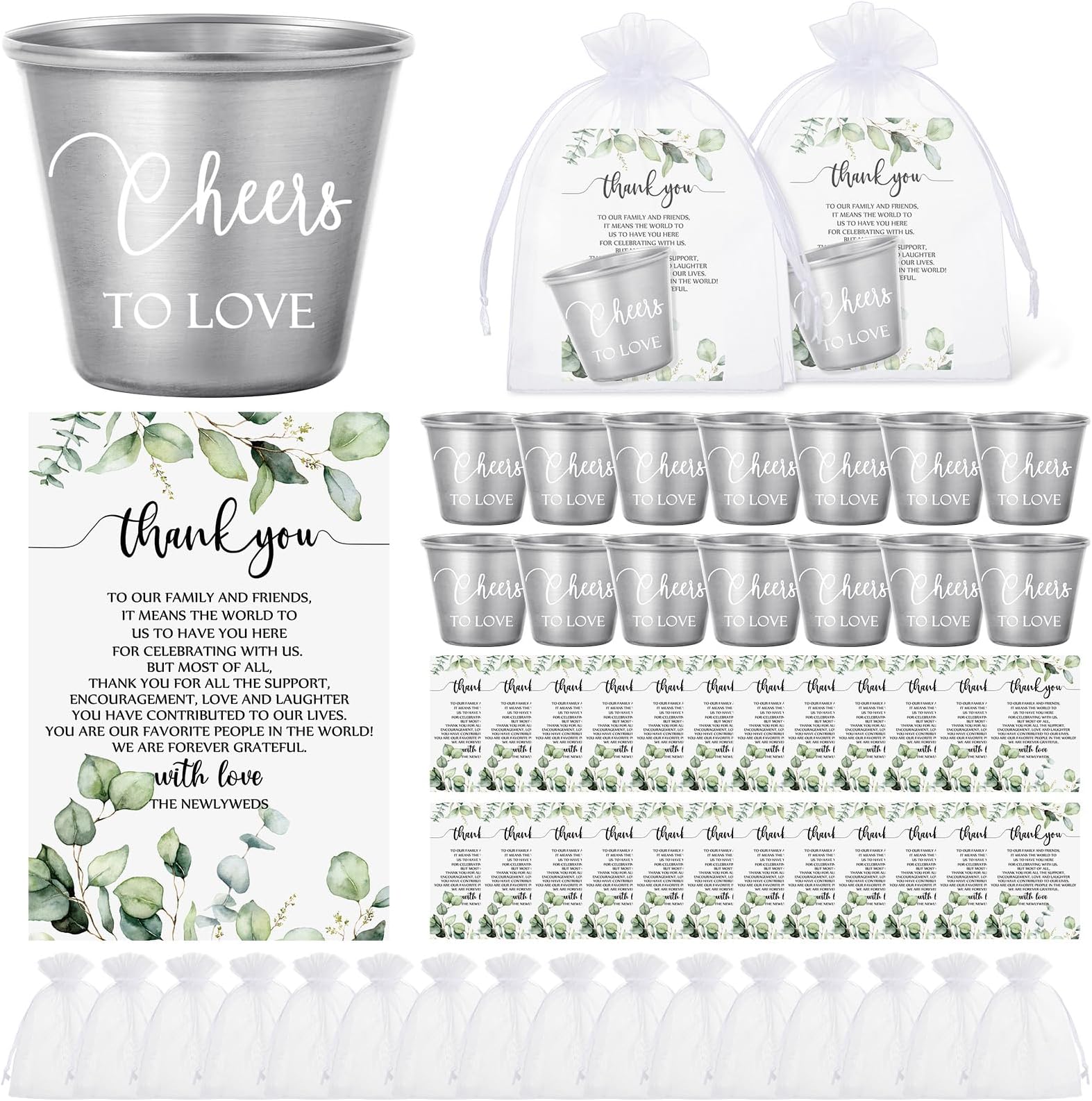 Amazon.com: Uiifan 50 Set Wedding Favors for Guests Bulk 50 Wedding ...
