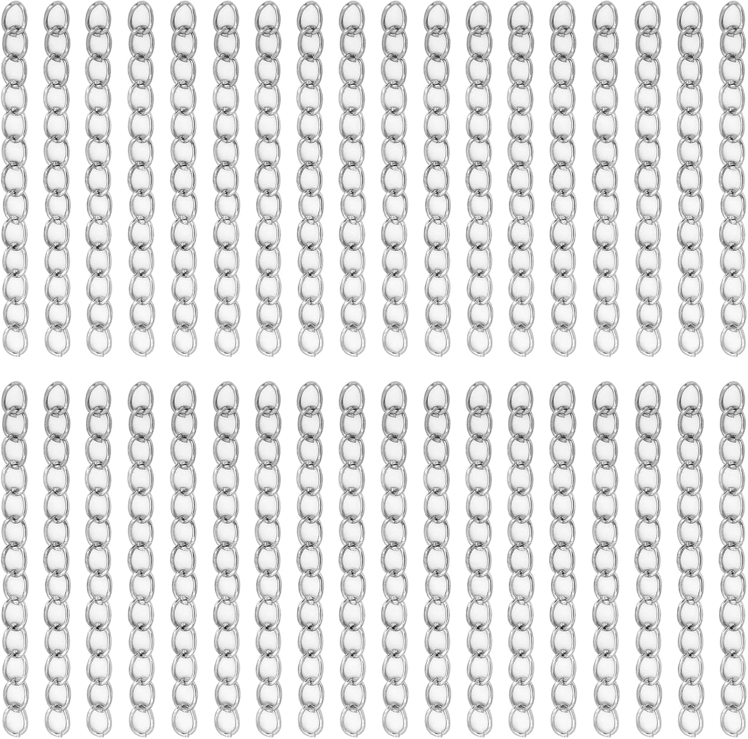 Amazon.com: 200Pcs Chains Extender for Jewelry Making, Silver Extension ...