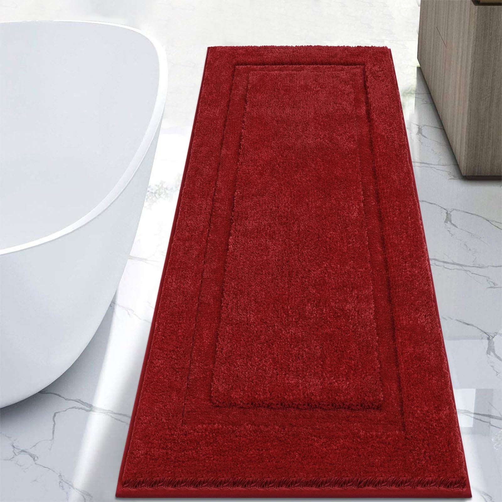 Amazon.com: SHACOS Super Soft Long Bathroom Runner Rugs 24x60 inch ...