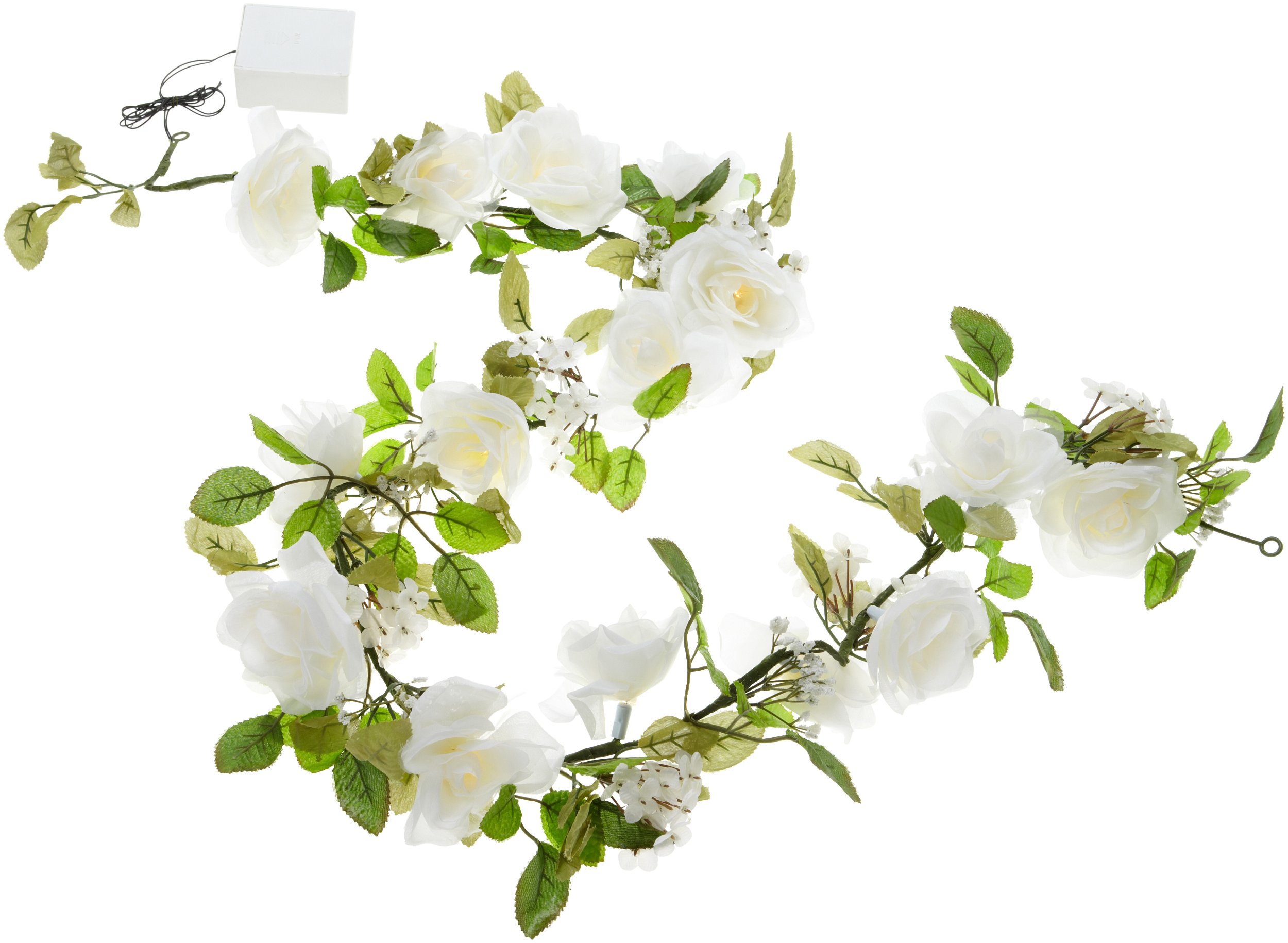 Amazon.com: Wilton Lighted White Rose Garland: Cake Boxes: Home & Kitchen