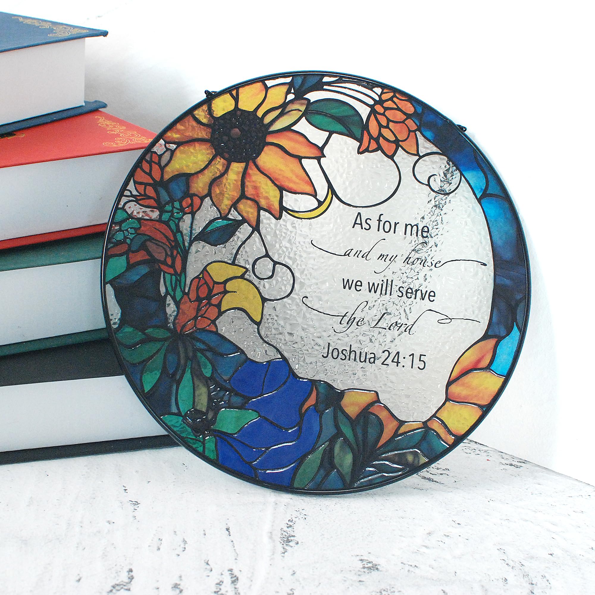 Snapklik.com : 7.8 The Lord Suncatcher Stained Glass - As For Me And My ...