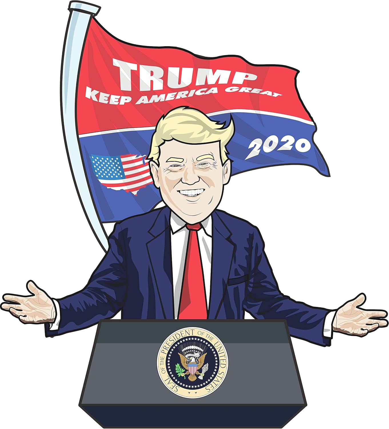 Amazon.com: Donald Trump 2020 Fridge Magnet Refrigerator Magnet ...