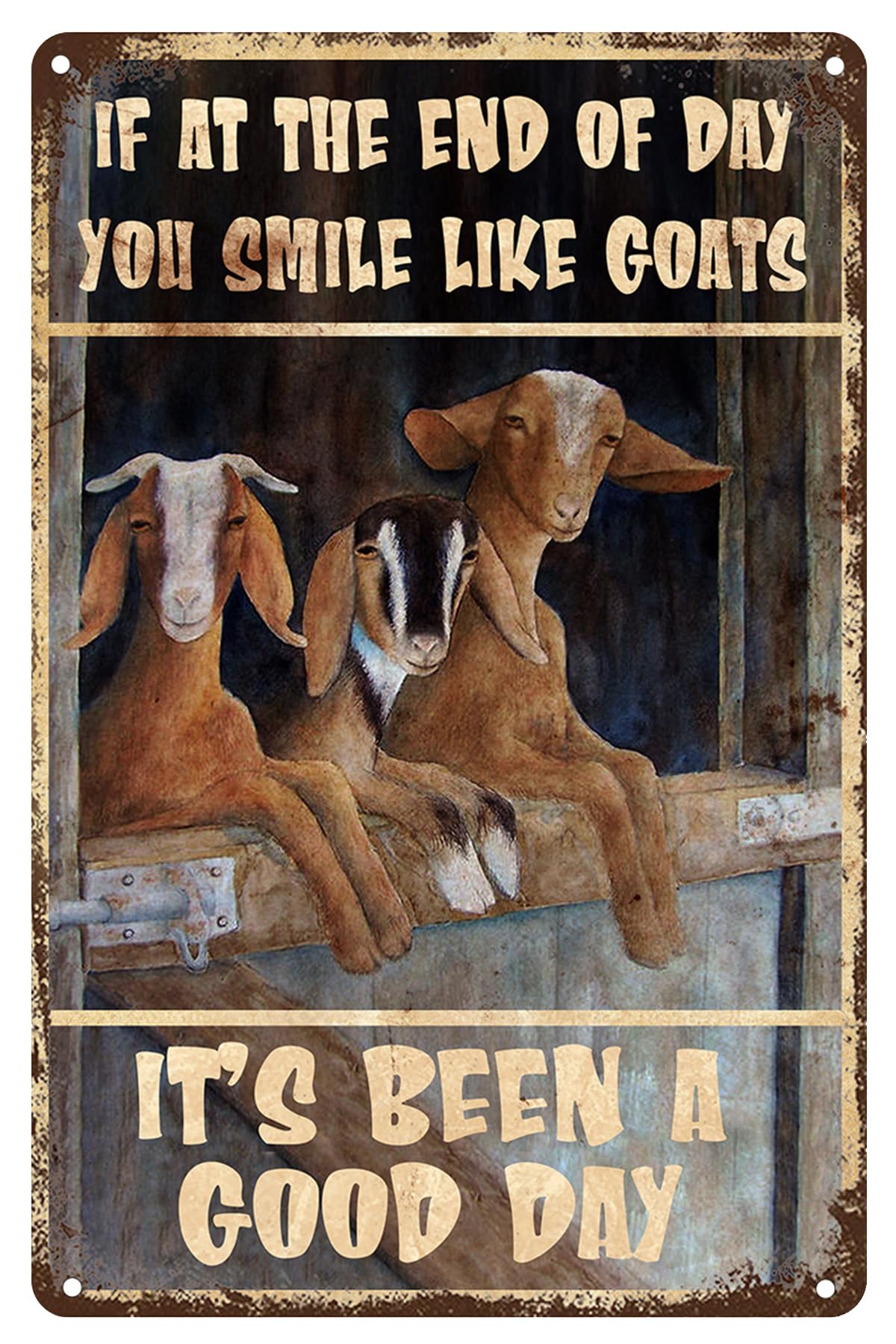 Amazon.com : Funny Outdoor Goat Sign, Home Wall Decor Goat, Goats Art ...
