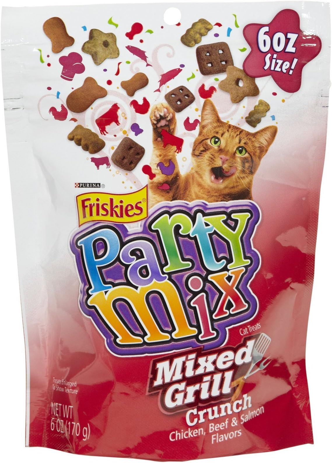 Amazon.com: Friskies Purina Party Mix Cat Treats Mixed Grill Crunch ...