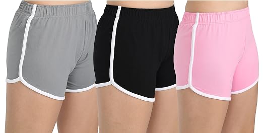 fasla Women's Regular Shorts (V-Short_Multicolor_M) : Amazon.in: Fashion