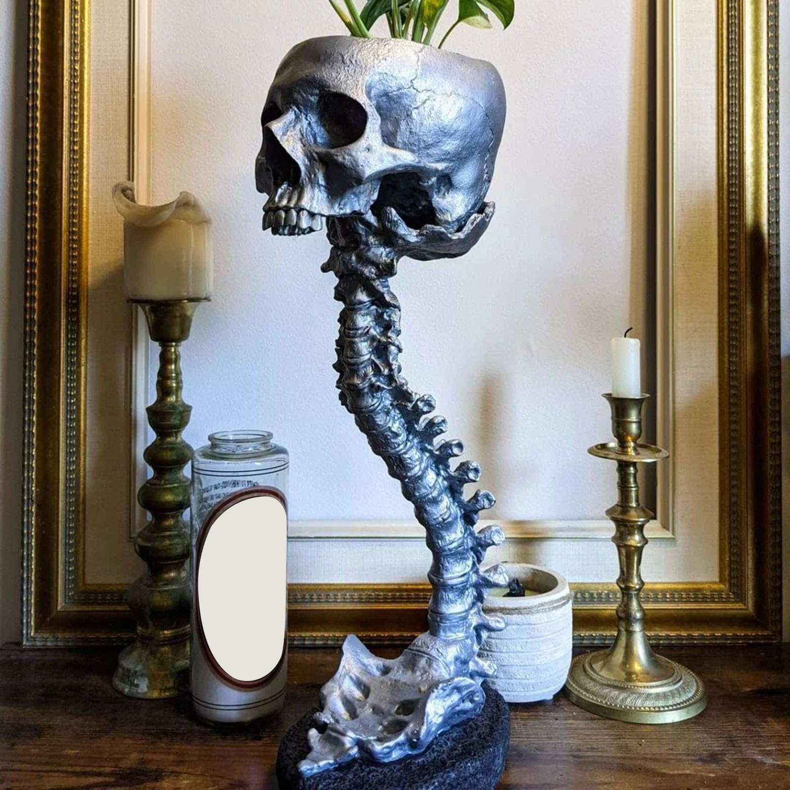 Amazon.com: ymtiolze Skull Planters for Indoor Plants,Halloween Skull ...