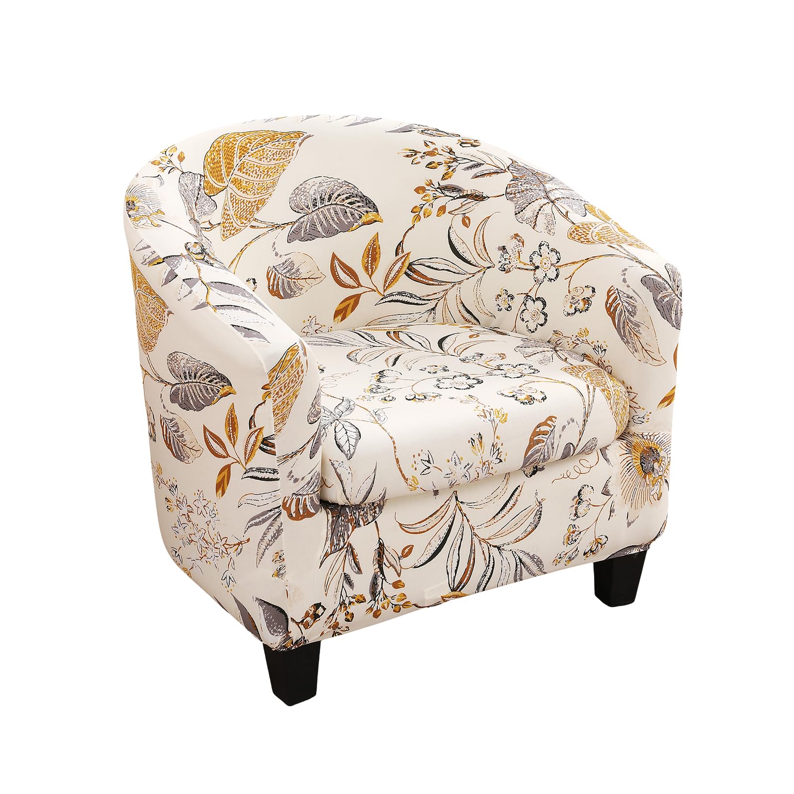 Amazon.com: NILUOH Club Chair Slipcover 2 Piece Stretch Barrel Chair ...