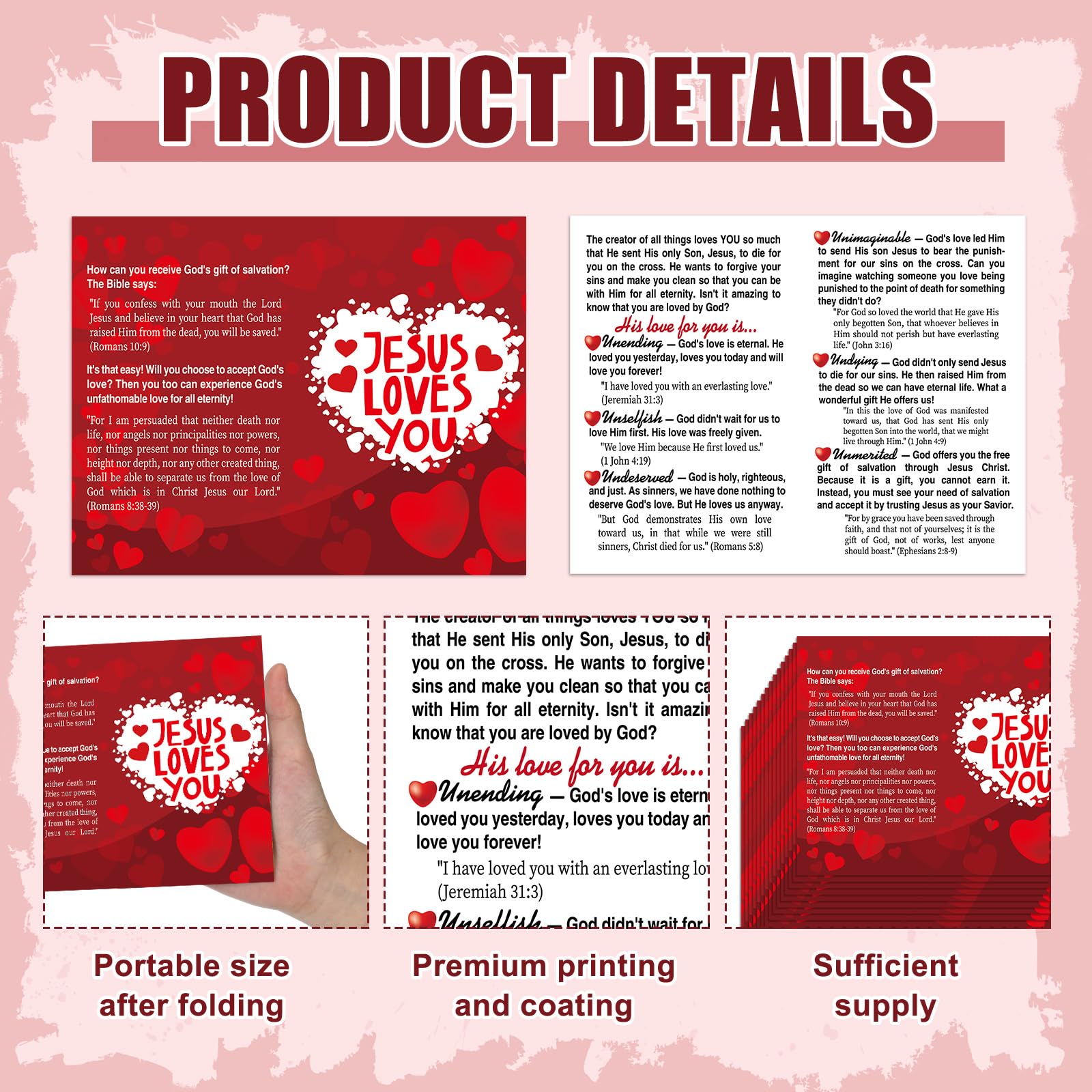 Snapklik.com : Dunzoom 300 Pcs Gospel Tract Card Salvation Plan Cards ...