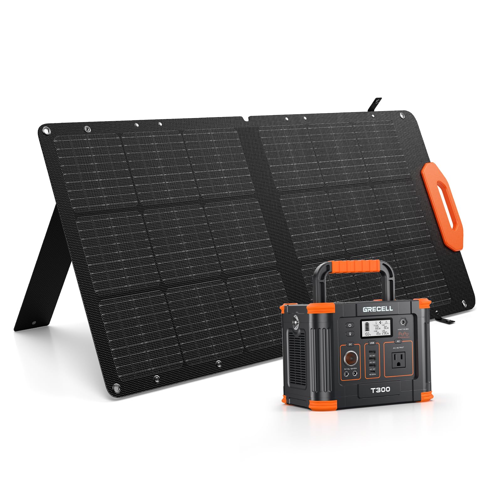Amazon.com : GRECELL Portable Power Station 330W and Portable Solar ...