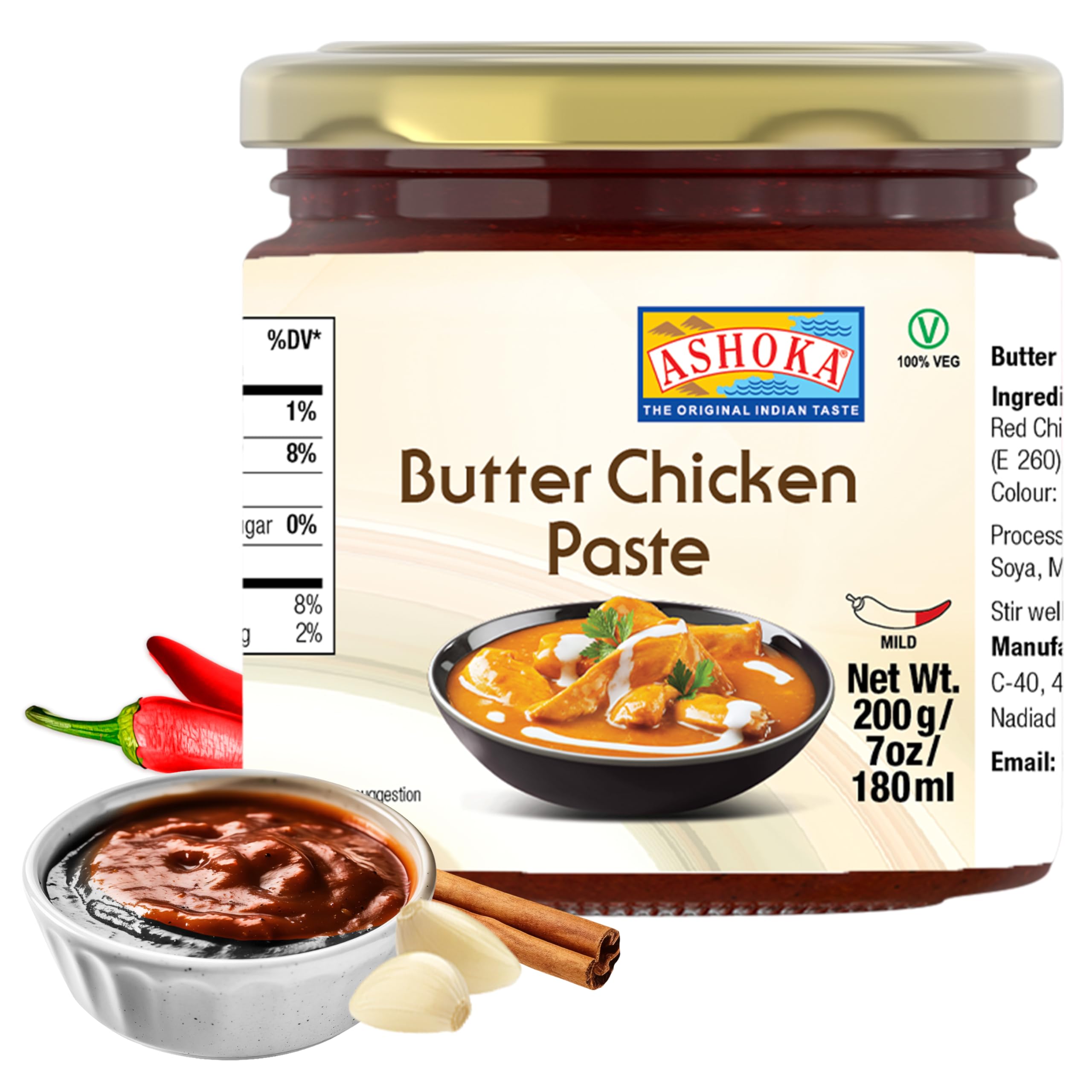Snapklik.com : Ashoka Butter Chicken Paste Vegan Kosher Gluten-Free ...