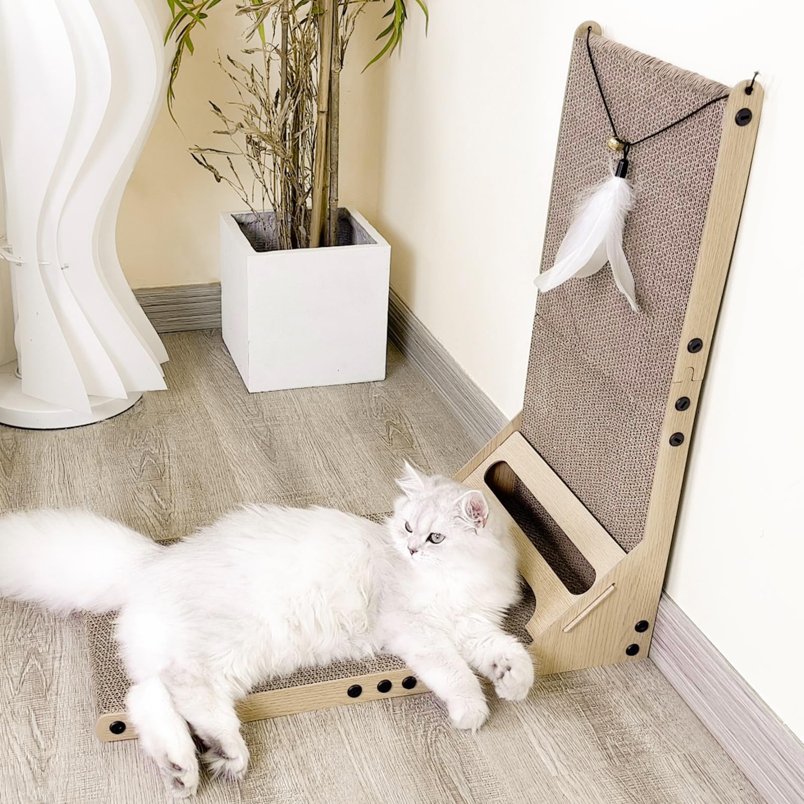 Amazon.com : Pawtasy L Shape Cat Scratcher for Indoor Cats Vertical Cat ...