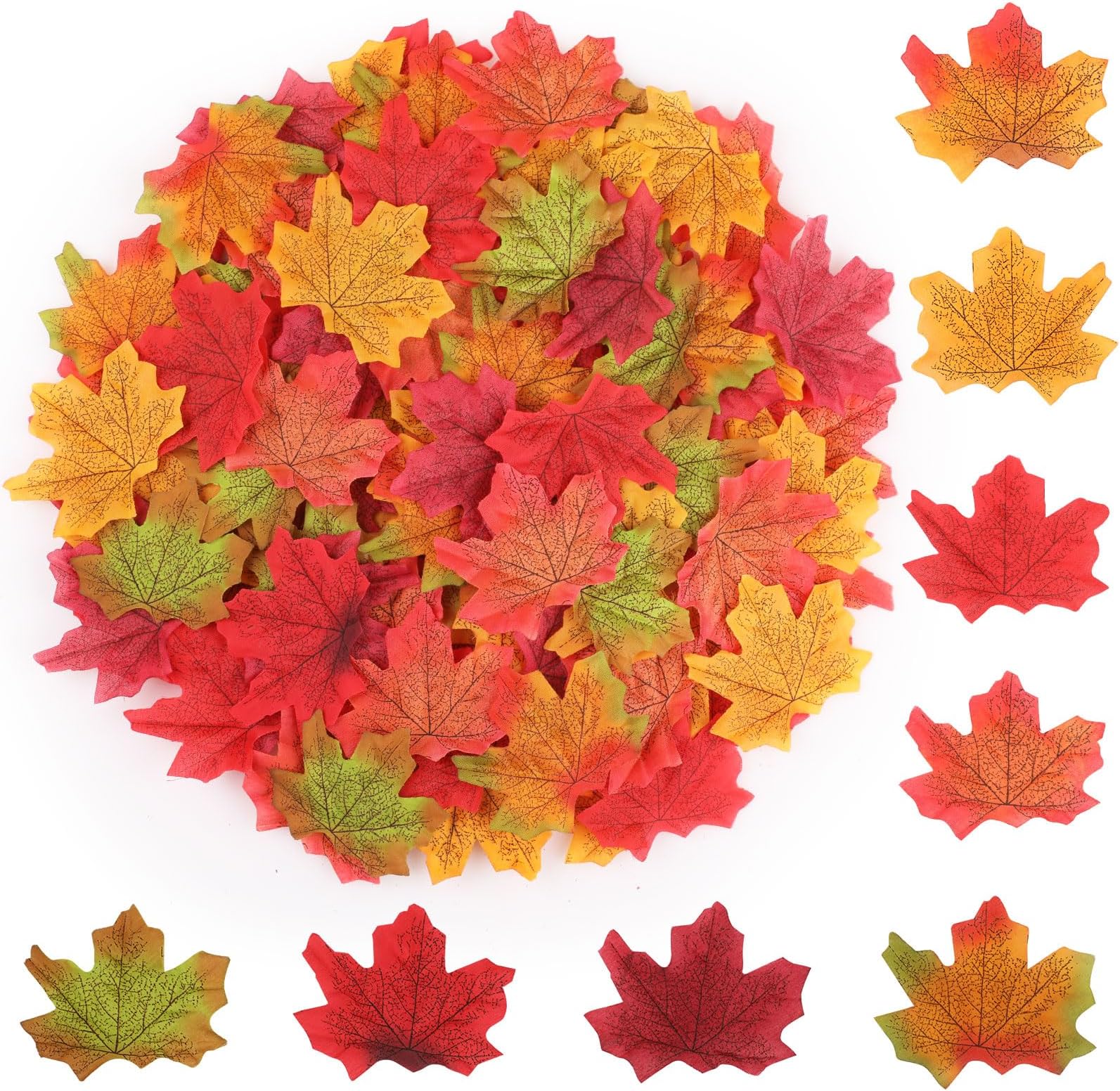 Amazon.com: WD&CD 400pcs Autumn Leaves, Artificial Autumn Fall Maple ...