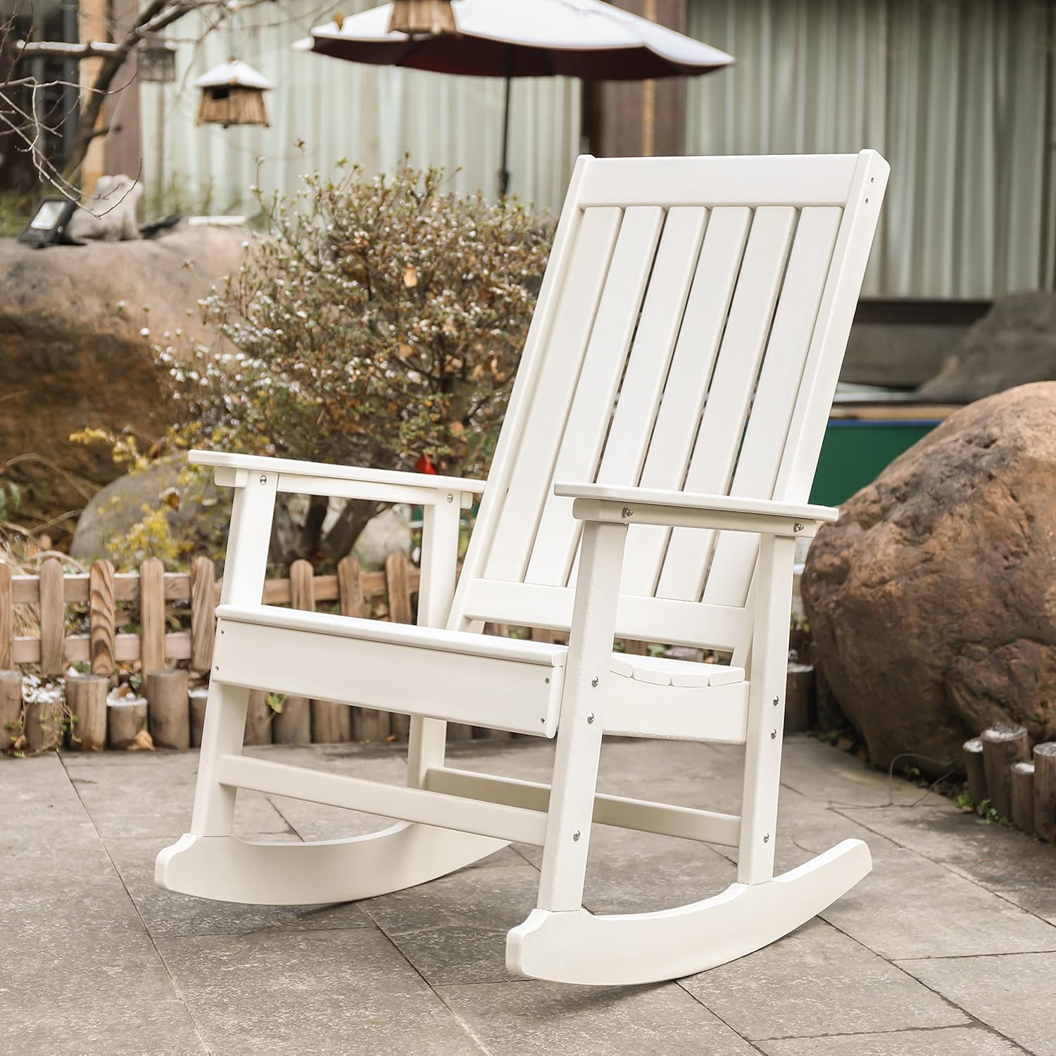 Ez-Care Tek-Wood Adirondack Rocker, color blanco – Yaxa Colombia