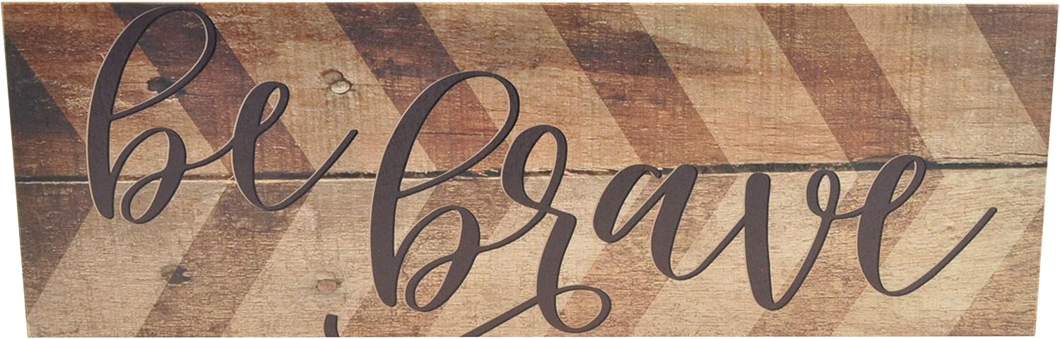 Amazon.com: Be Brave Wood Rustic Style Wall Décor Sign 6x18 : Home ...