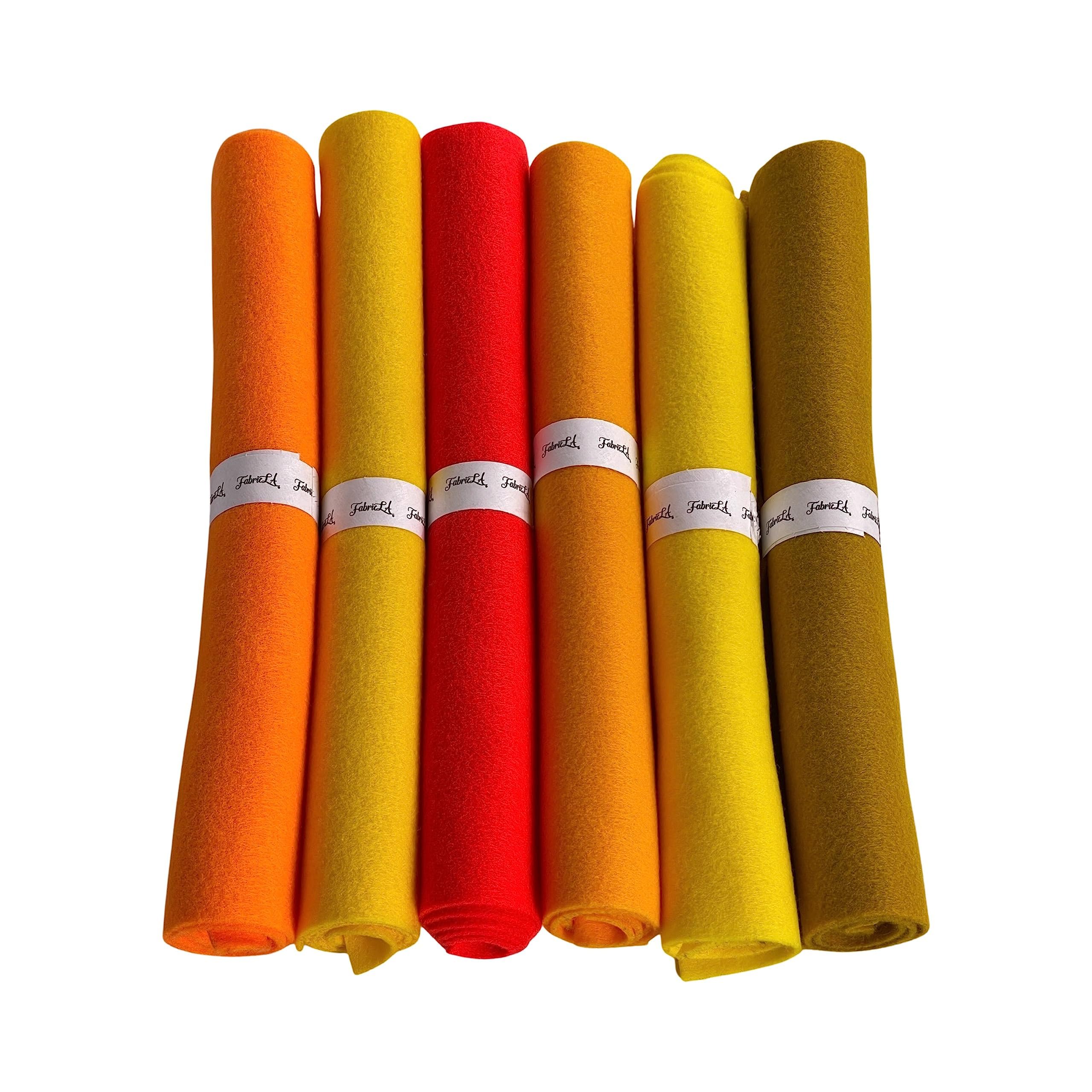 Amazon.com: FabricLA Craft Felt Fabric Rolls - 6 Pieces Felt Sheets ...