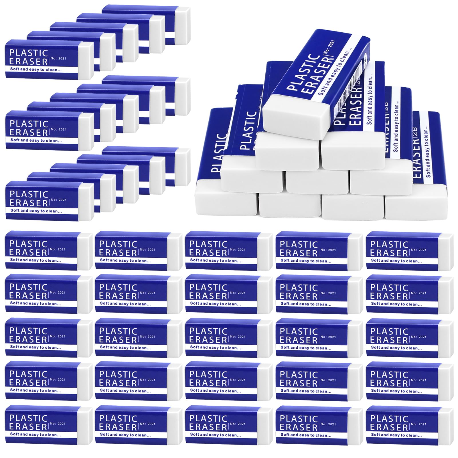 Amazon.com: PRALB 120 Pack White Erasers Bulk Large Pencil Erasers Art ...