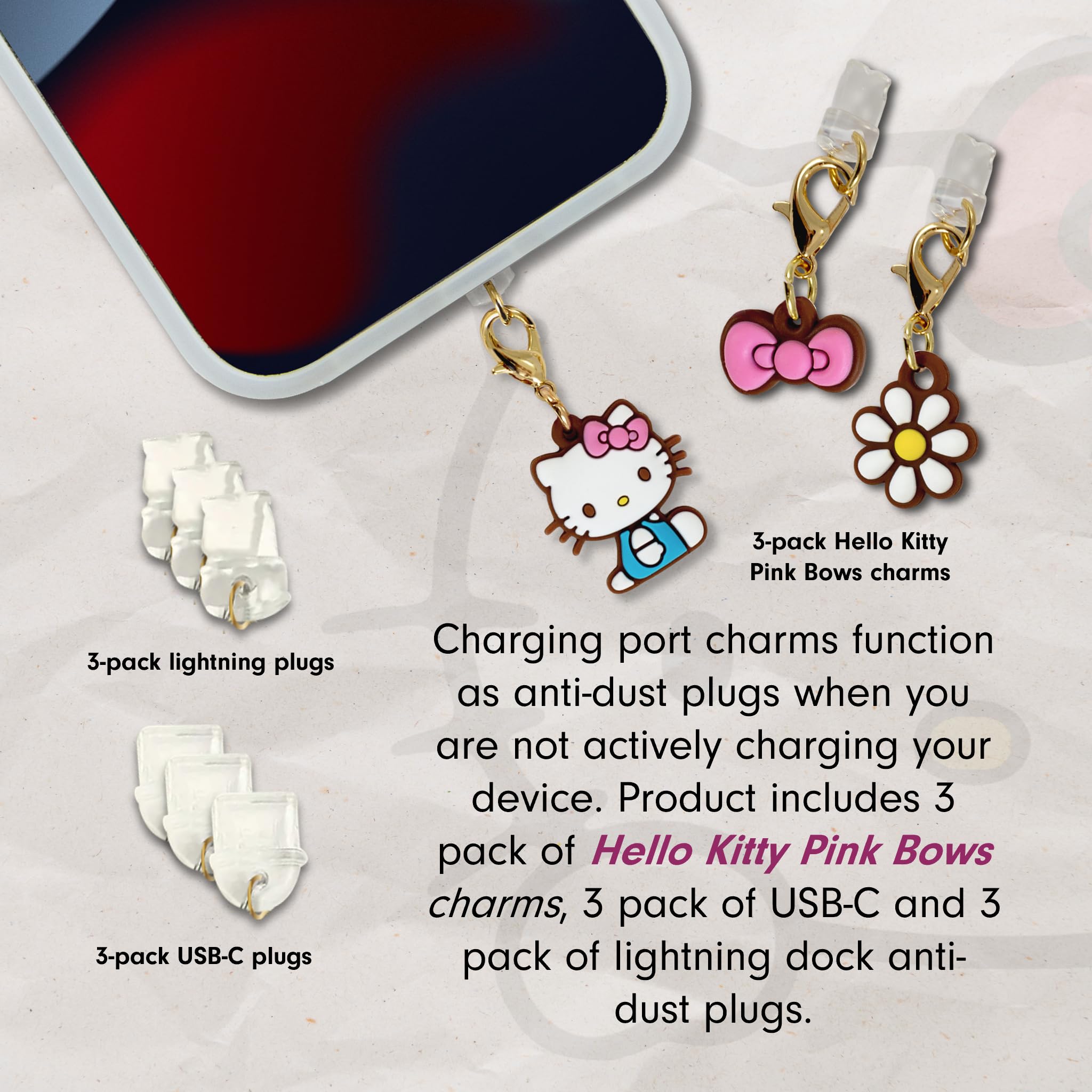 Snapklik.com : Sonix X Sanrio Dust Plugs - USB C + Lightning Compatible ...
