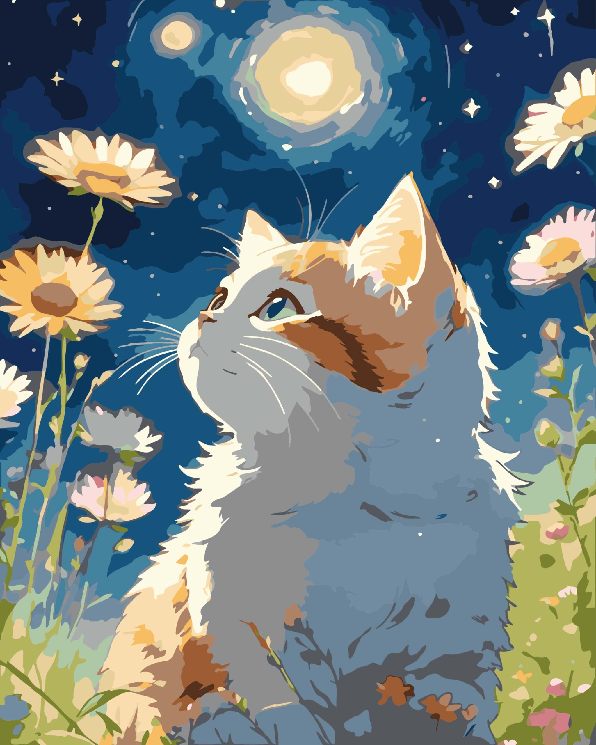 Amazon.com: QUITEDEW Paint by Numbers Kit for Adults,Cat Paint by ...