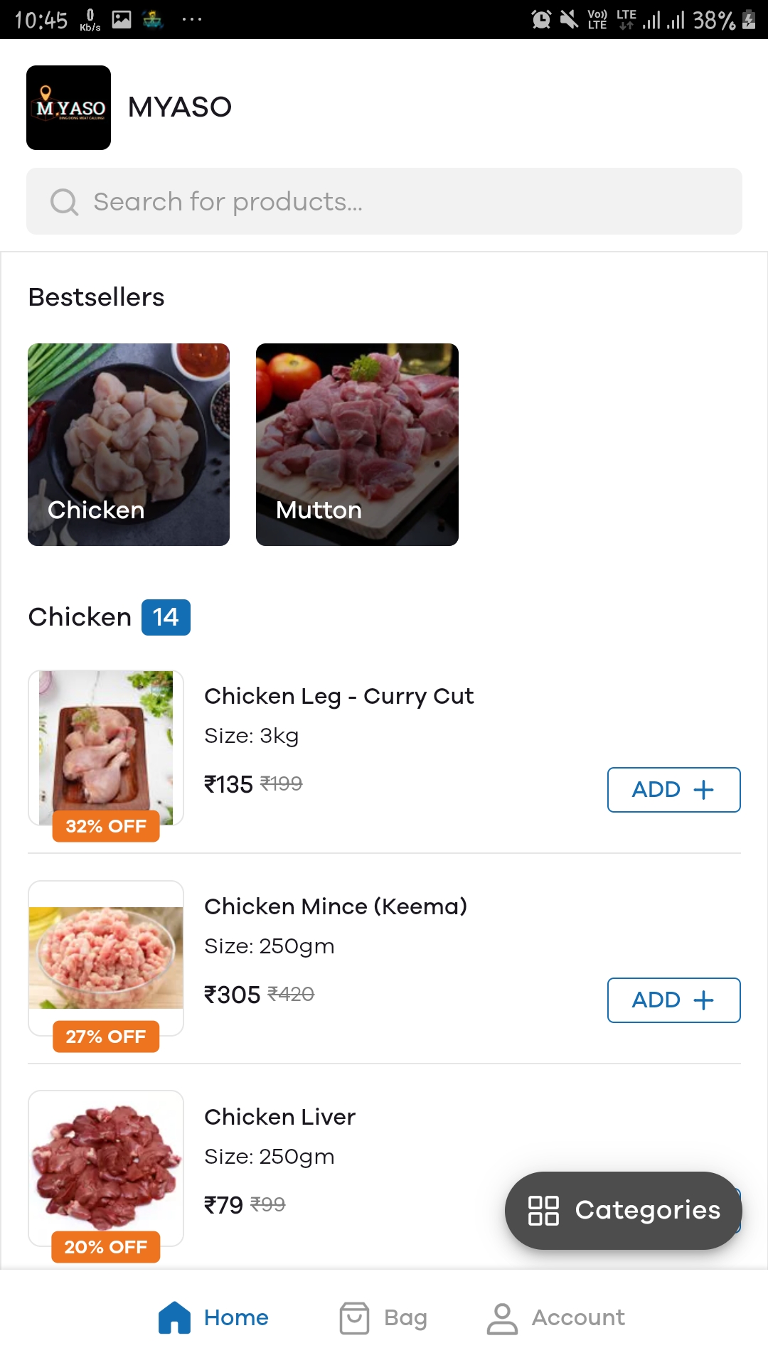 MYASO- Chicken & Mutton Home Delivery - App on Amazon Appstore