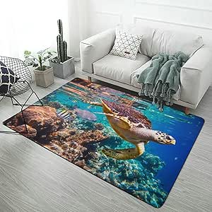 Amazon.com: Modern Area Rugs 3x5 Feet, Sea Turtle Animal Soft Plush ...