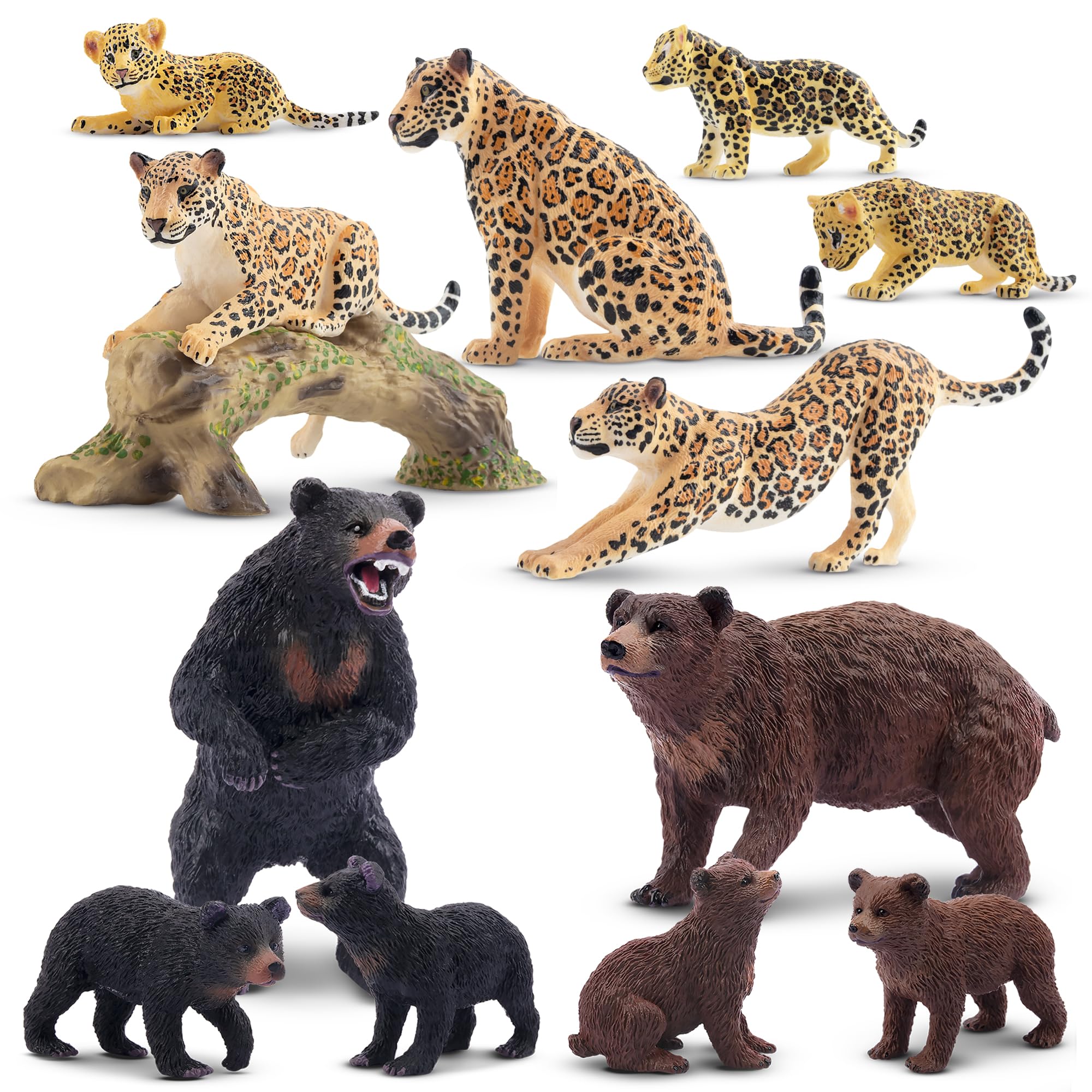 Amazon.com: Toymany 14PCS Realistic Safari Animals Figures Family ...
