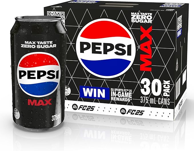 Pepsi Max Zero Sugar Cola Soft Drink, 30 x 375ml : Amazon.com.au: Everything Else