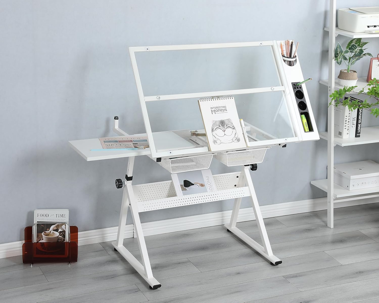 Amazon.com: ALYIAMXL Drafting Table w/Stool, Painting Table Art Craft ...