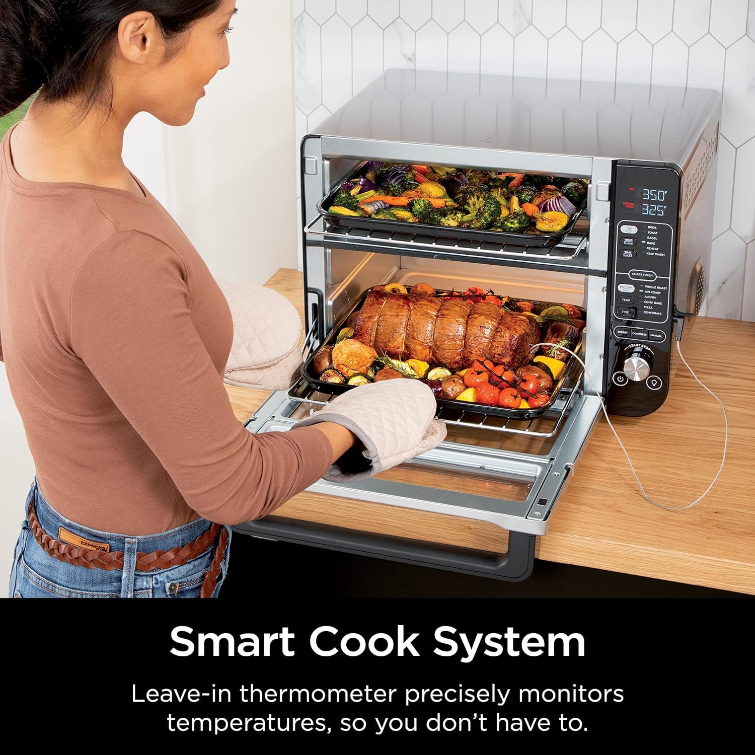Countertop Convection Oven Ninja DCT401 12-in-1 Double Oven With ...