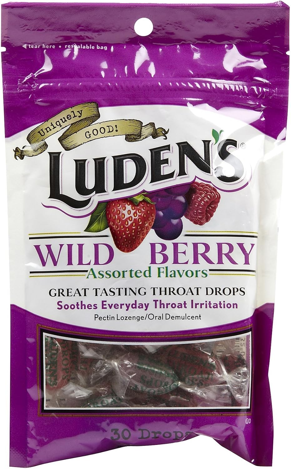 Amazon.com: Luden's Throat Drops-Berry Assortment-30 ct : Health ...