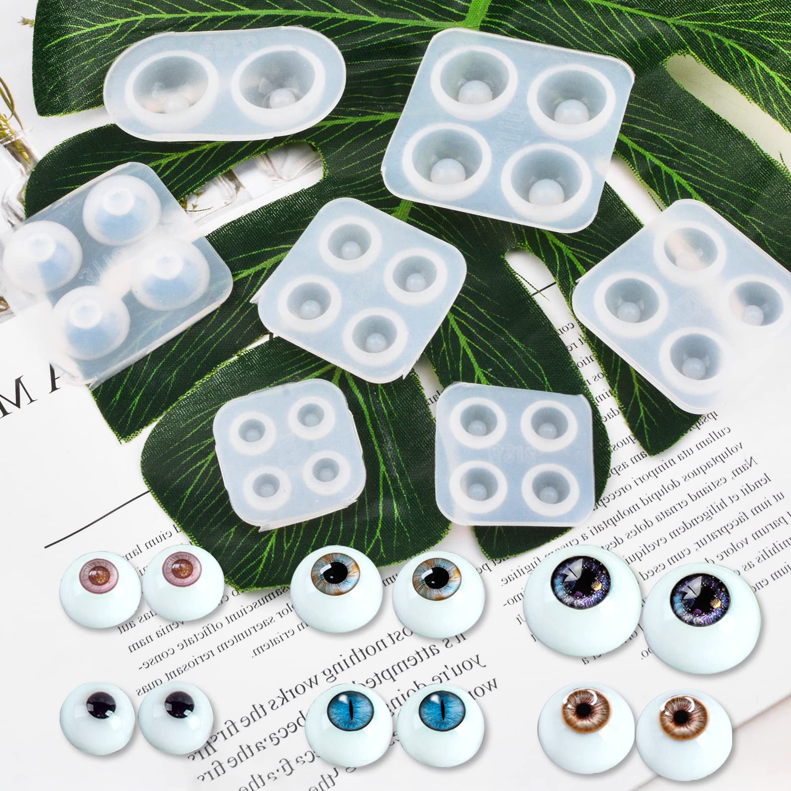 Snapklik.com : Doll Eyes Molds, 18 Pieces Different Size Of Eyeball ...