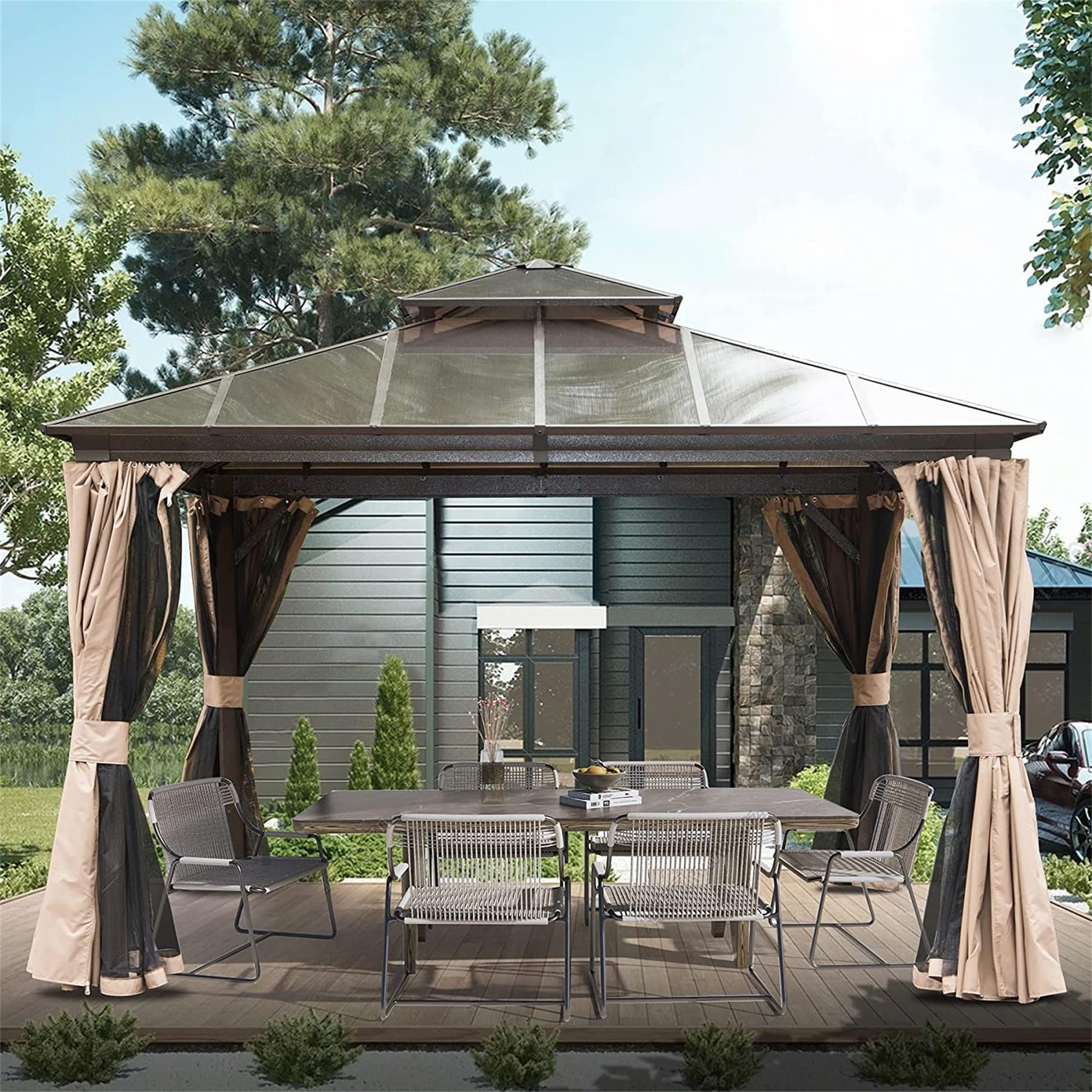 Square Gazebos 2.5m Square Oak Gazebo Your Luxury Garden