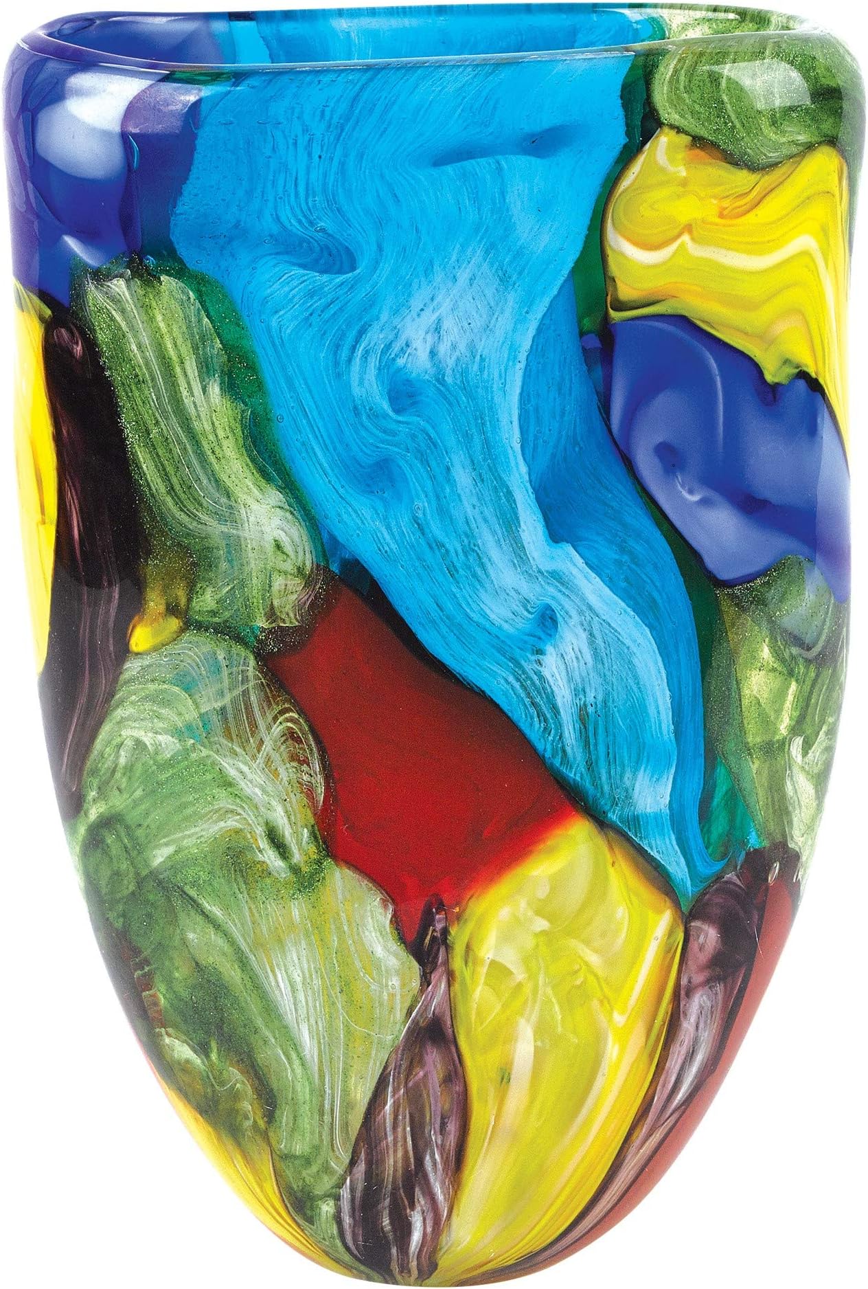 Amazon.com: Badash Firestorm Murano-Style Glass Vase - 11" Tall ...