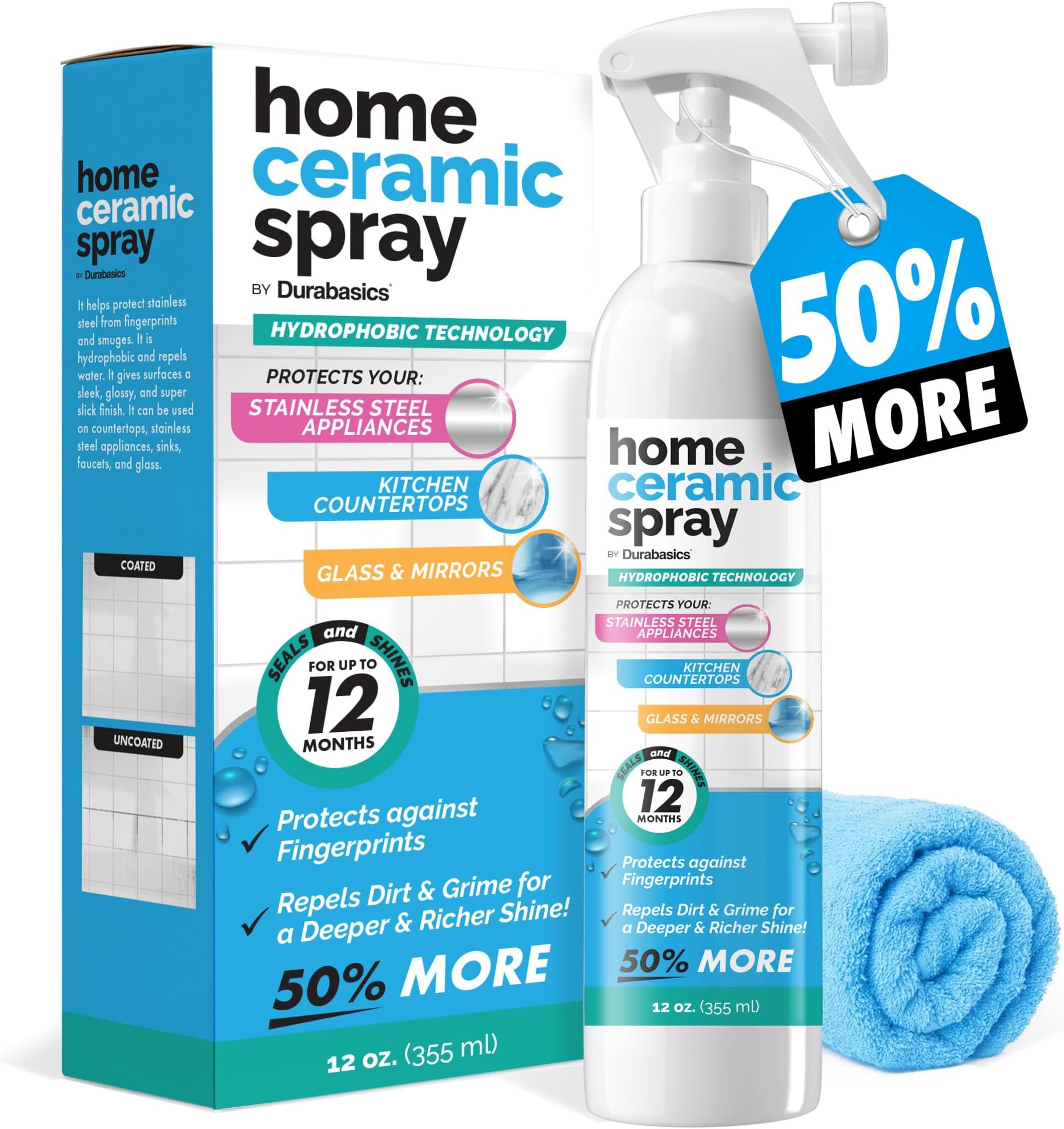 Amazon.com: [12 Oz] Home Ceramic Coating Spray Kit - Shine, Seal ...