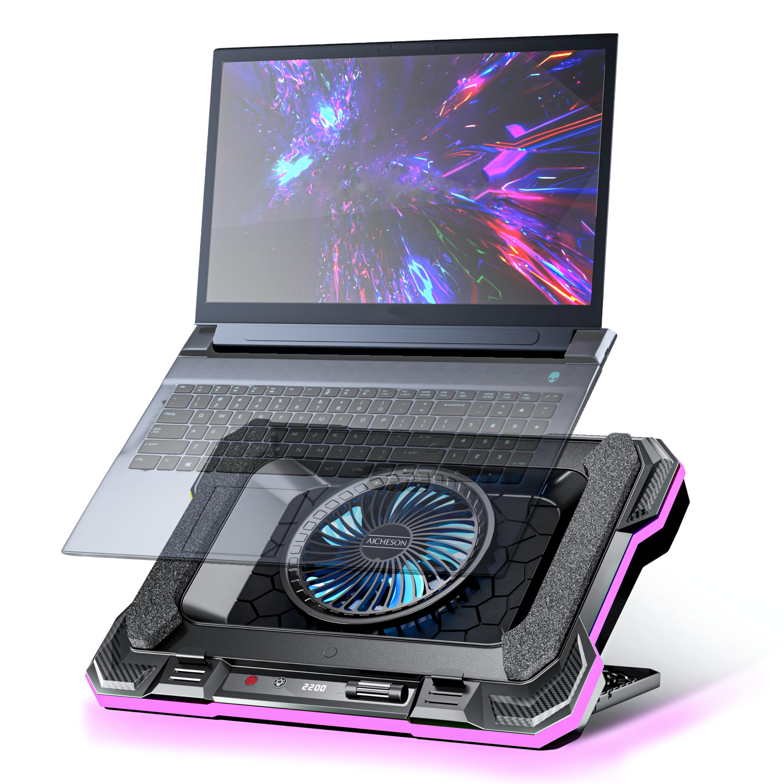 Amazon.com: AICHESON Gaming Laptop Cooling Pad with Powerful Cooler ...